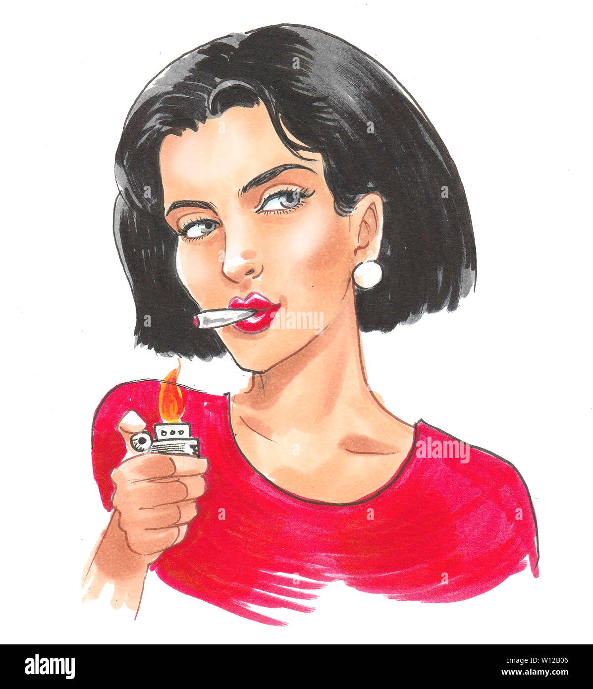 Watercolor cannabis hi-res stock photography and images - Alamy