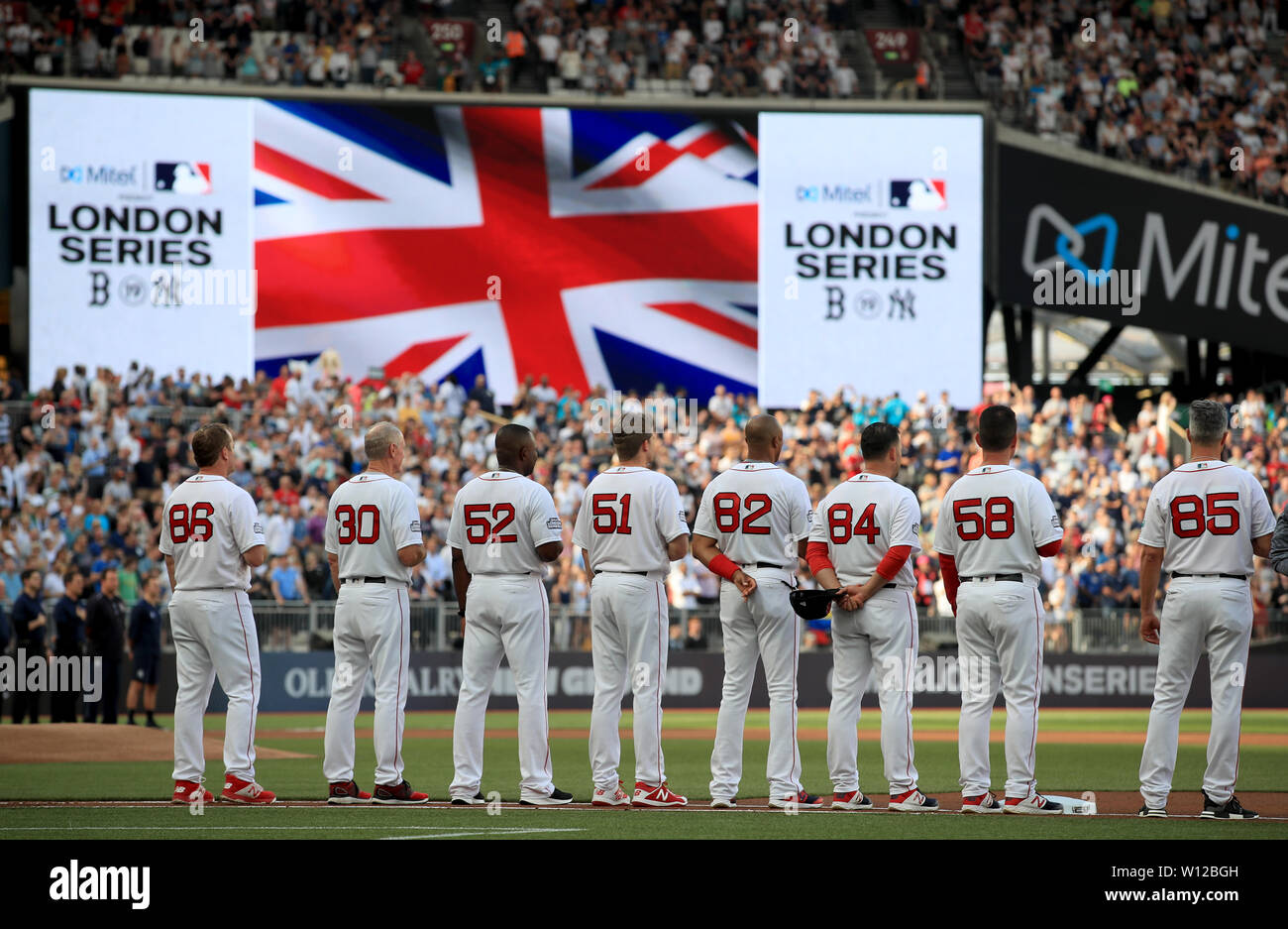 Boston Red Sox during the MLB London Series Match at The London Stadium ...