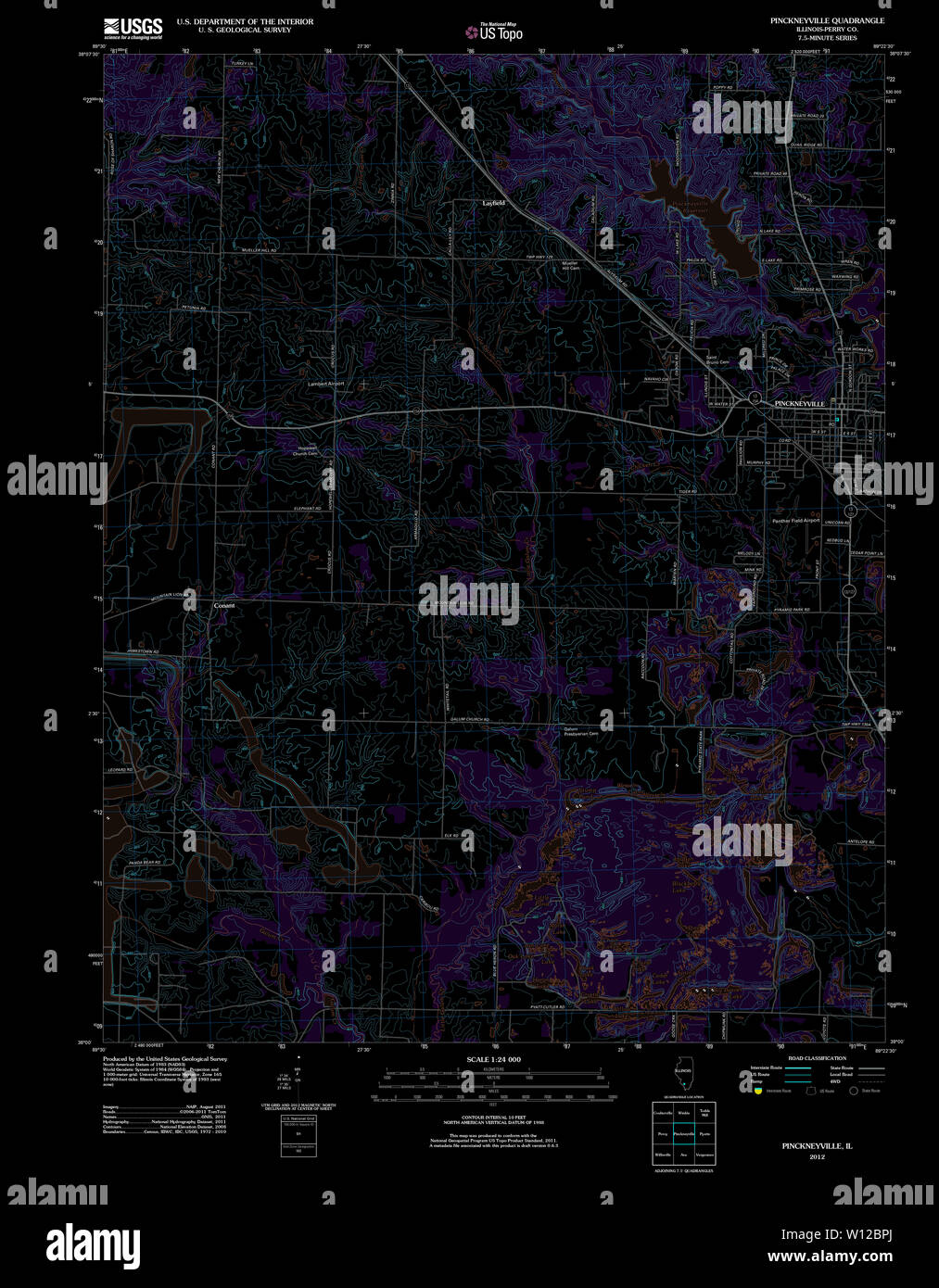 Map of pinckneyville hi-res stock photography and images - Alamy