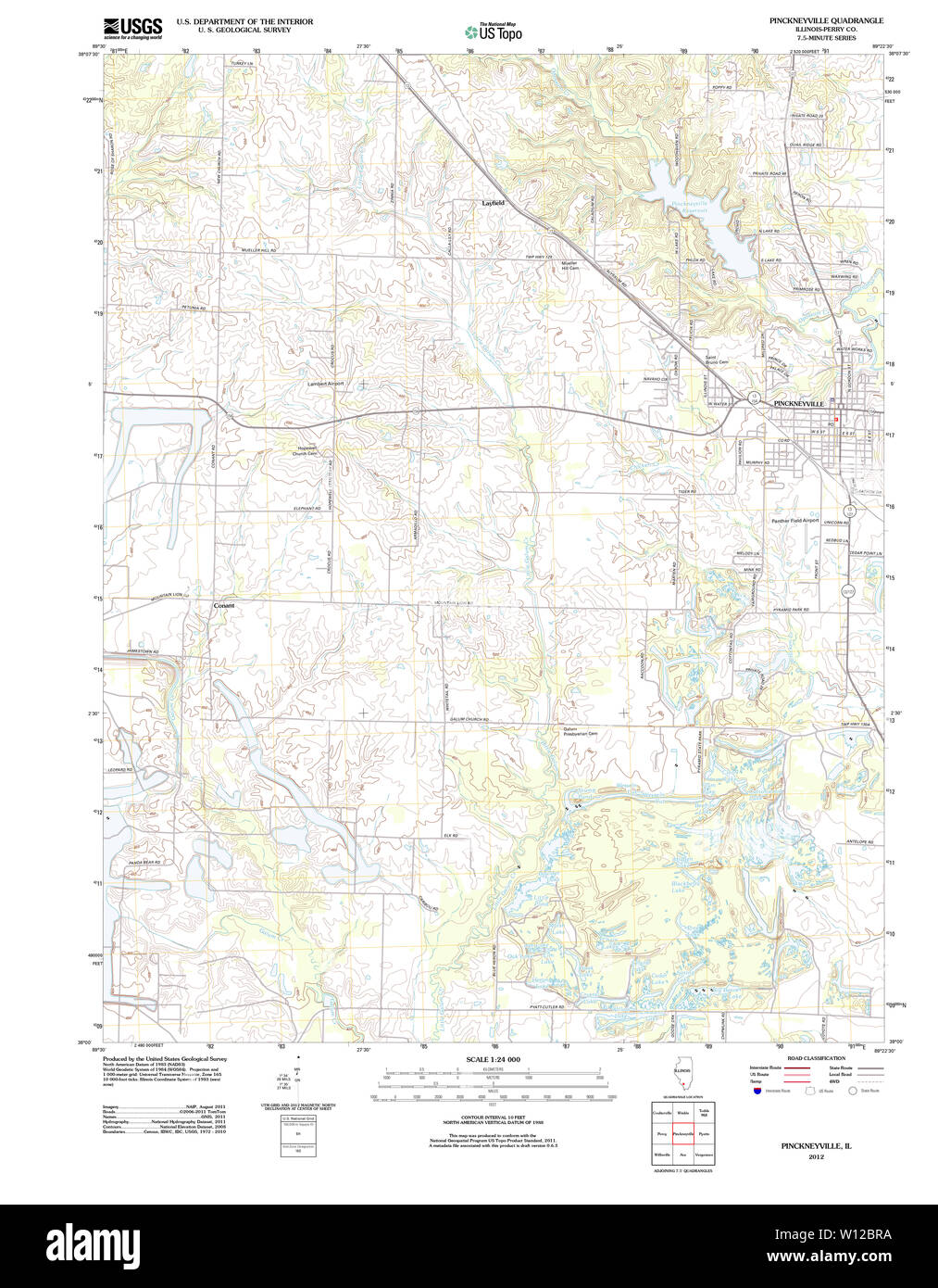 Pinckneyville illinois map hi-res stock photography and images - Alamy