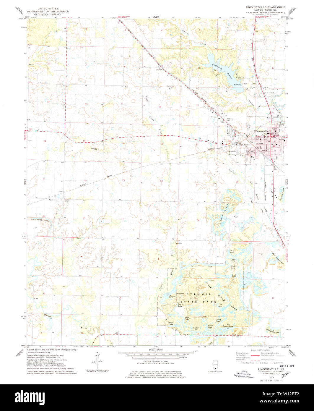 Map of pinckneyville hi-res stock photography and images - Alamy