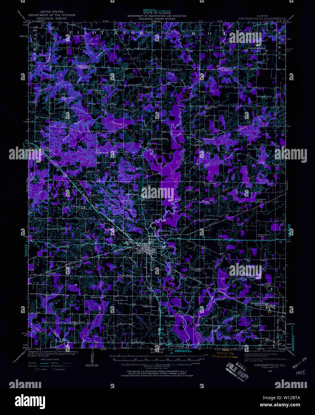 Map of pinckneyville hi-res stock photography and images - Alamy