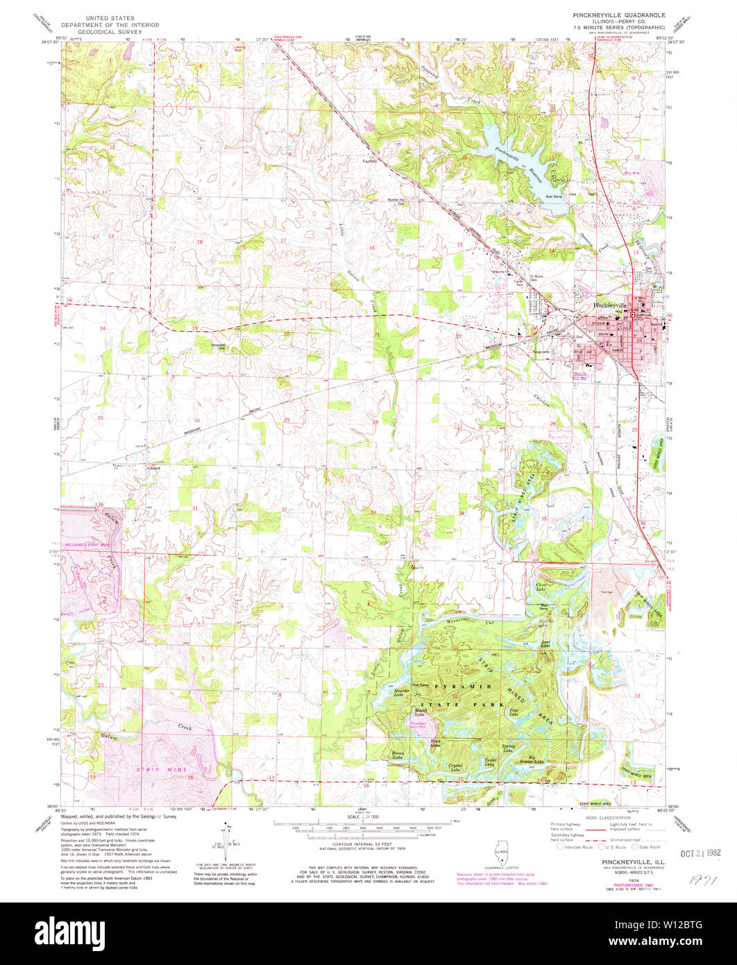 Map of pinckneyville hi-res stock photography and images - Alamy