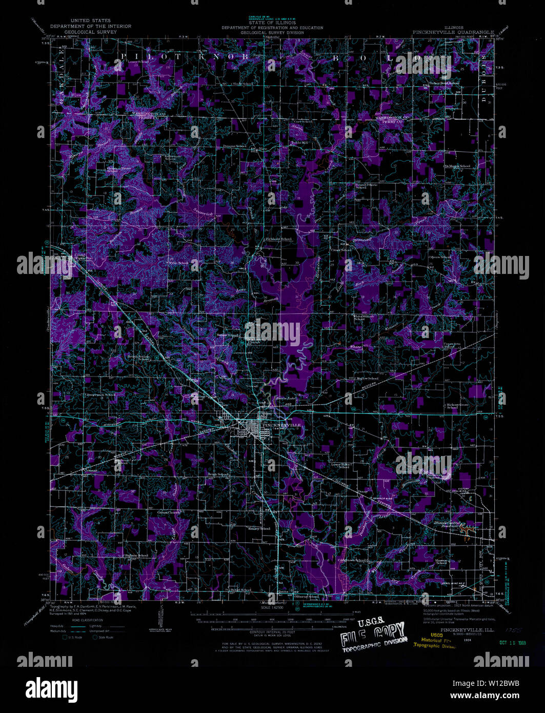 Map of pinckneyville hi-res stock photography and images - Alamy