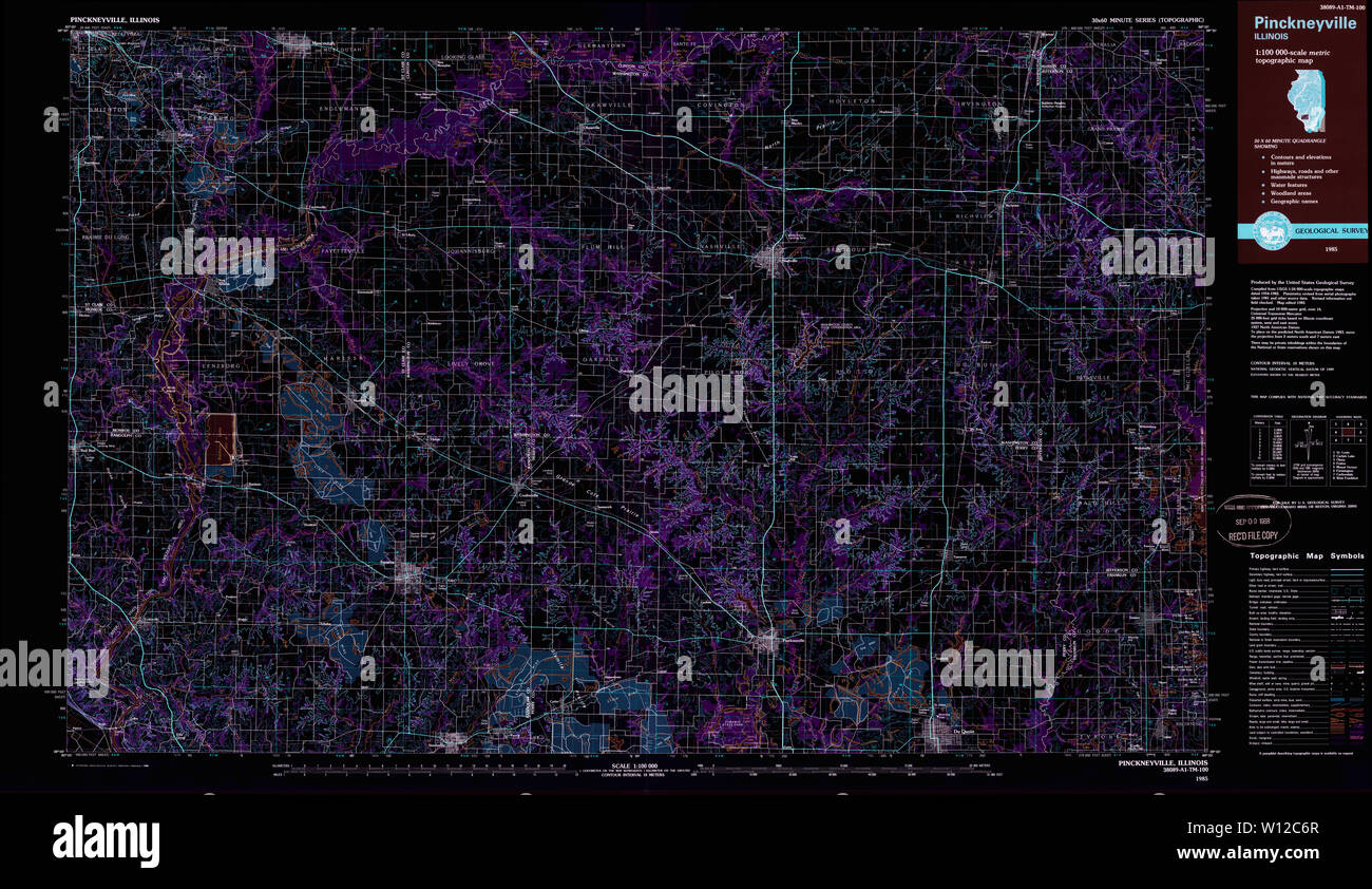 Map of pinckneyville hi-res stock photography and images - Alamy