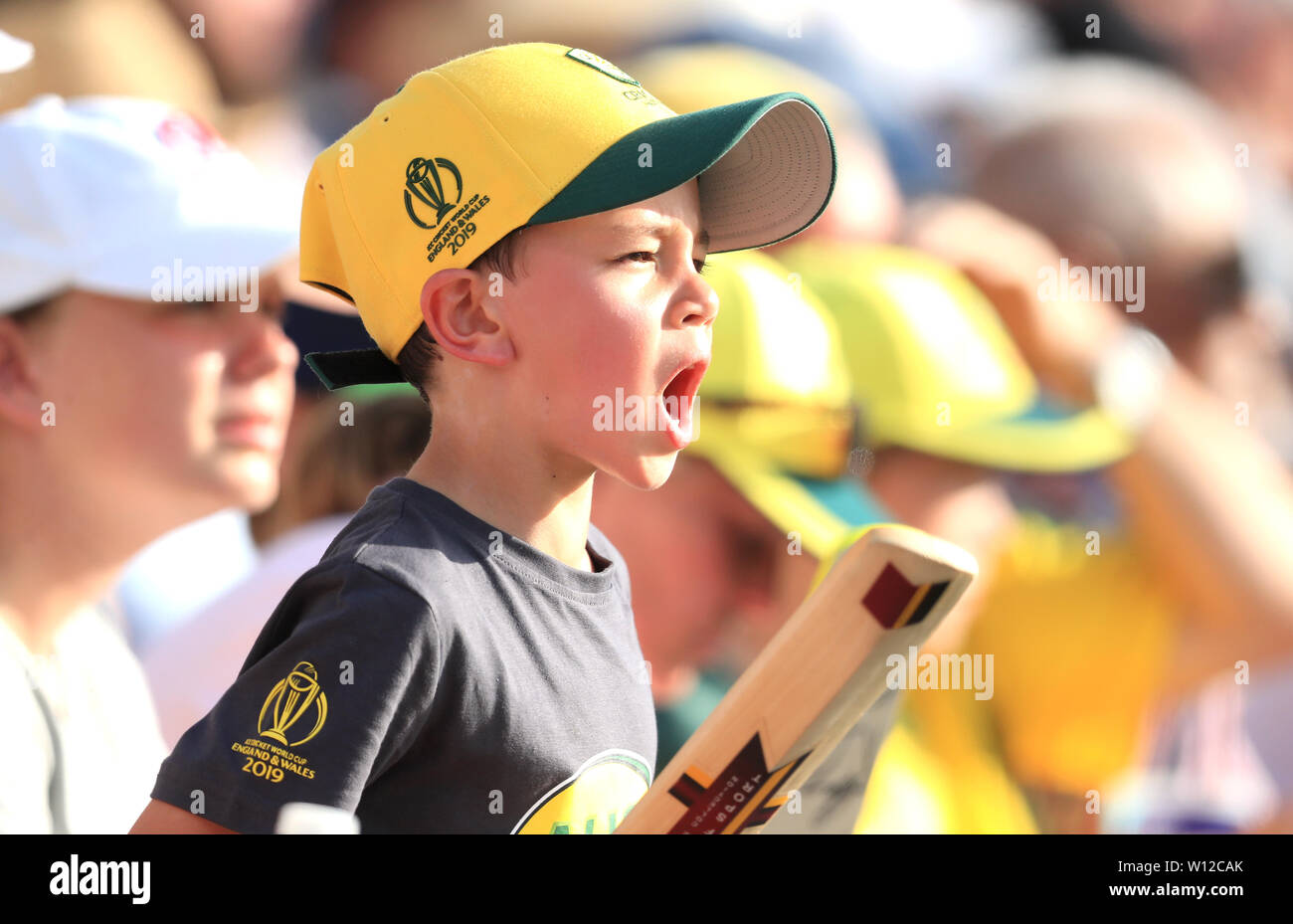 Australia fan during the ICC Cricket World Cup group stage match at ...