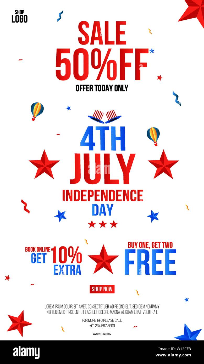 Happy Independence Day 4th of July Poster, 4th Of July USA Independence ...