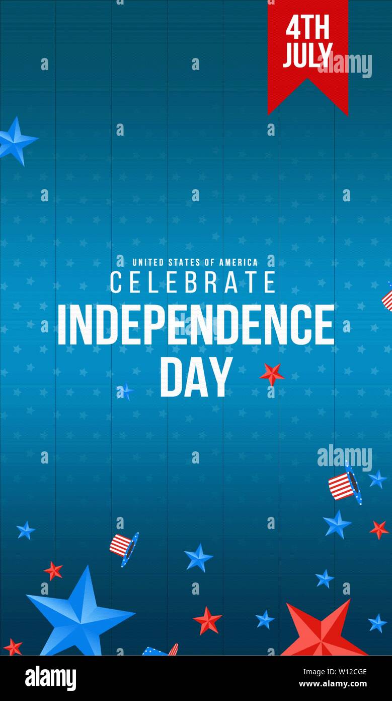 4th of July poster template.USA independence day celebration.USA 4 th ...