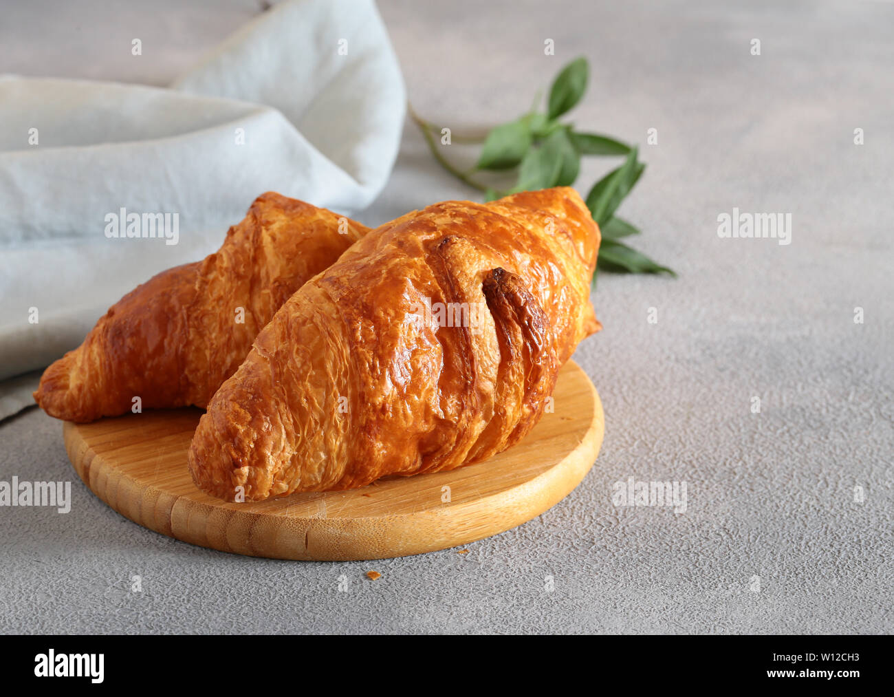 traditional french croissant for breakfast Stock Photo - Alamy