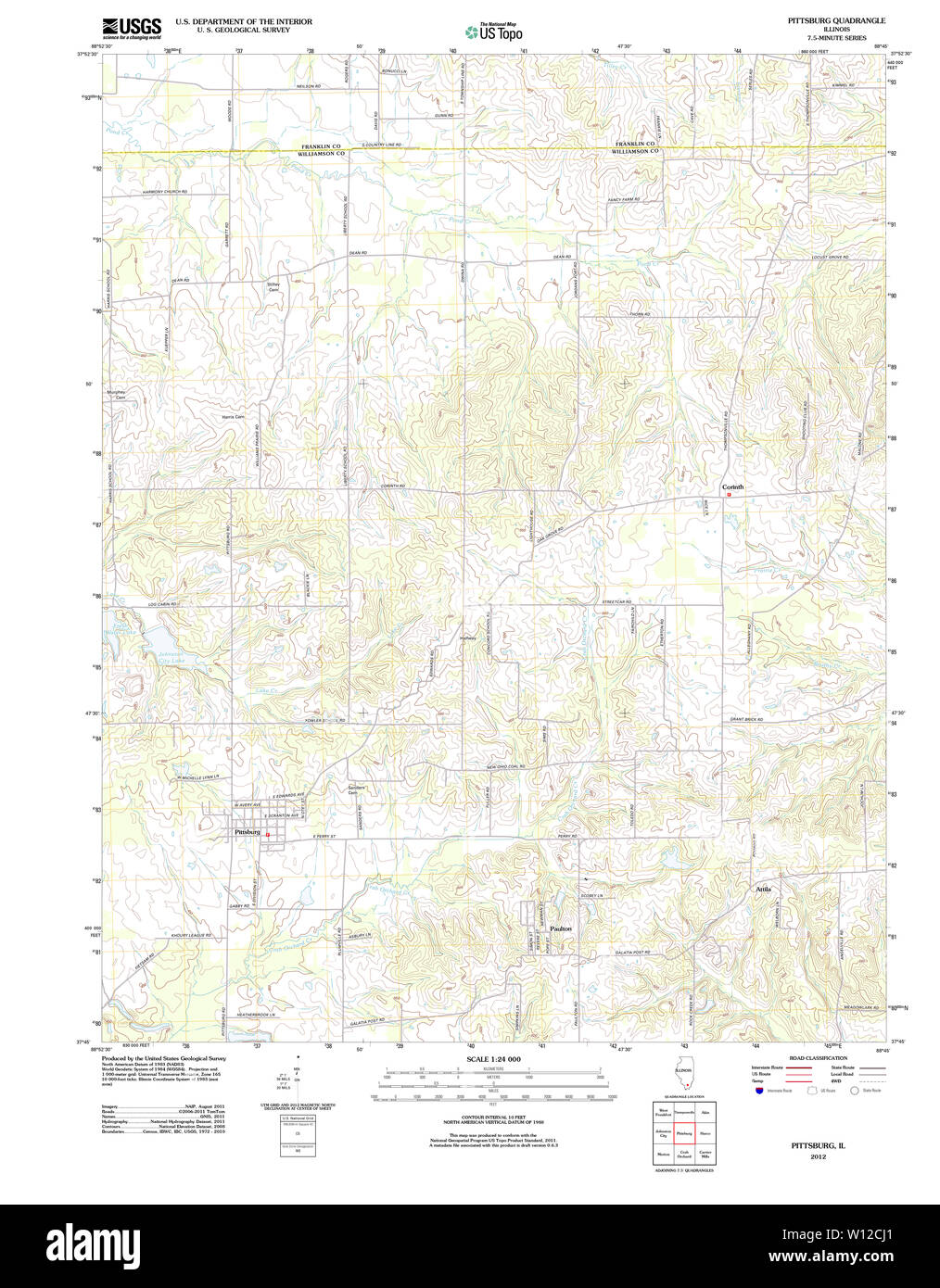 Pittsburg map hi-res stock photography and images - Alamy