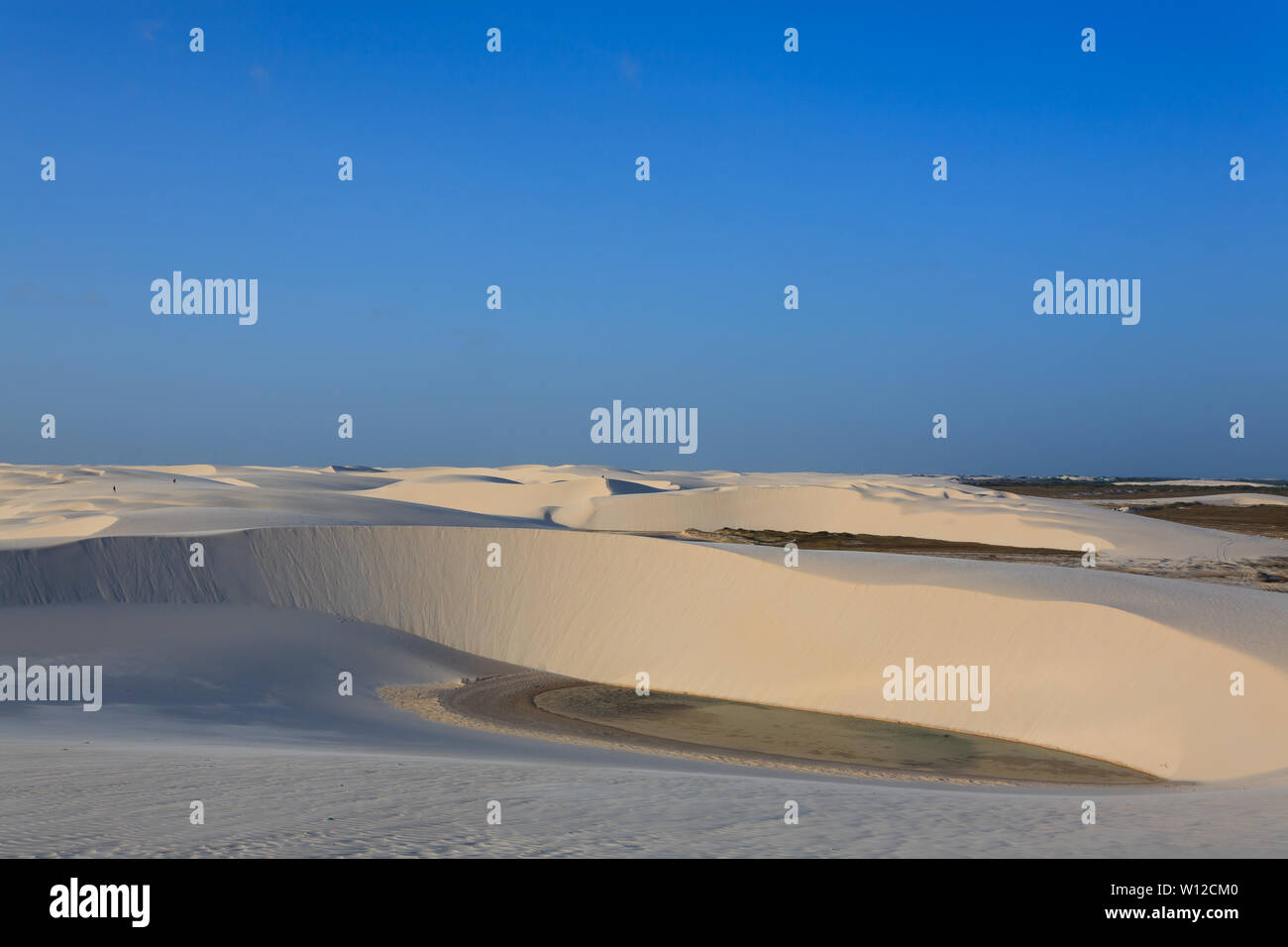 White sand dunes panorama from Lencois Maranhenses National Park ...