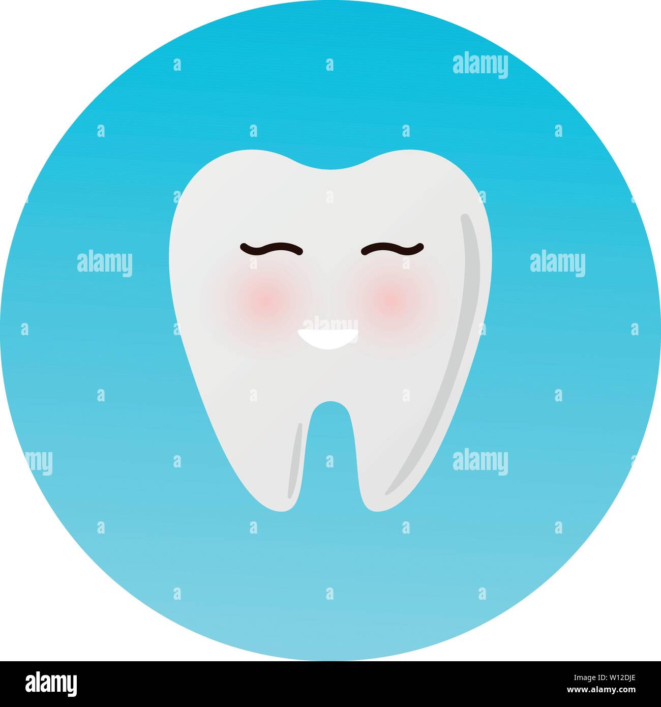Cute healthy shiny cartoon tooth character, childrens dentistry concept ...