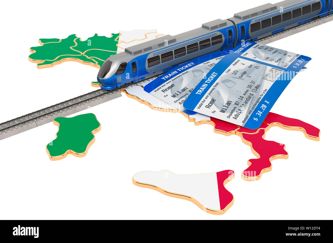 Italy train map hi-res stock photography and images - Alamy