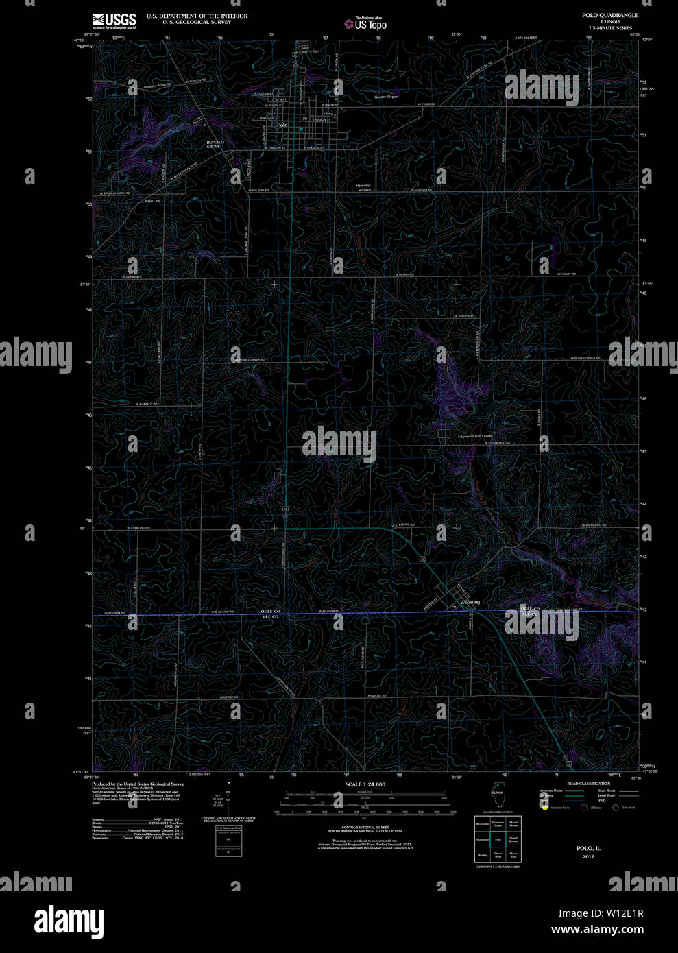 Polo illinois map hi-res stock photography and images - Alamy