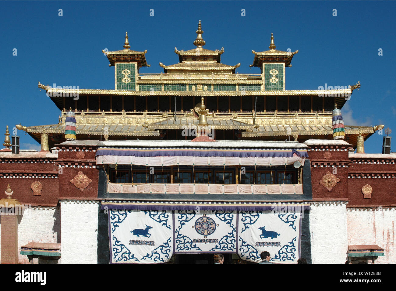 Entrance gate to Samye Monastery in the suburb of Lhasa, Tibet, China ...