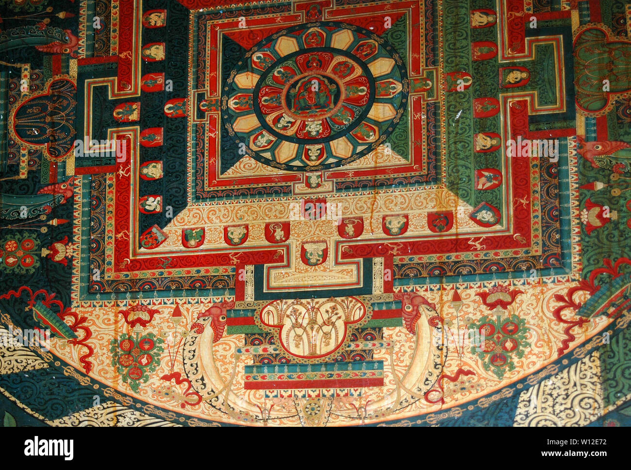Mandala on the ceiling of the Tibetan monastery Stock Photo - Alamy