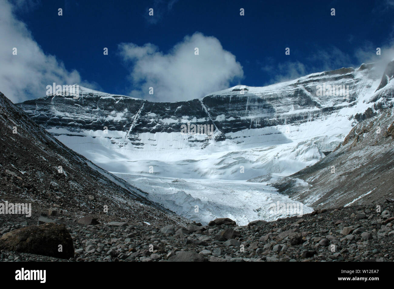 The mirror of karma at the sacred mount Kailash on the background of ...