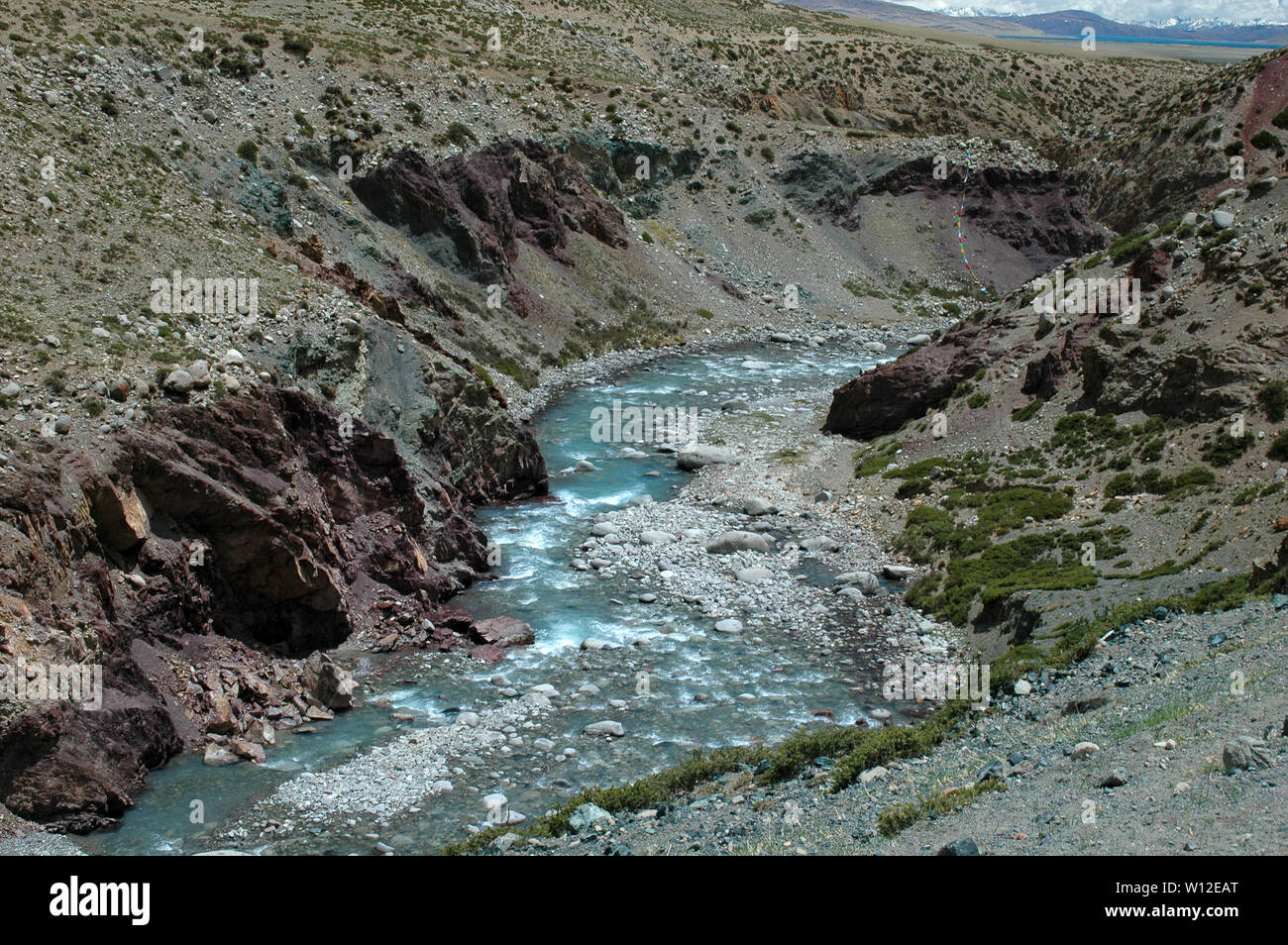 Rivers near Mount Kailash with beautiful banks of slopes, Tibet China ...