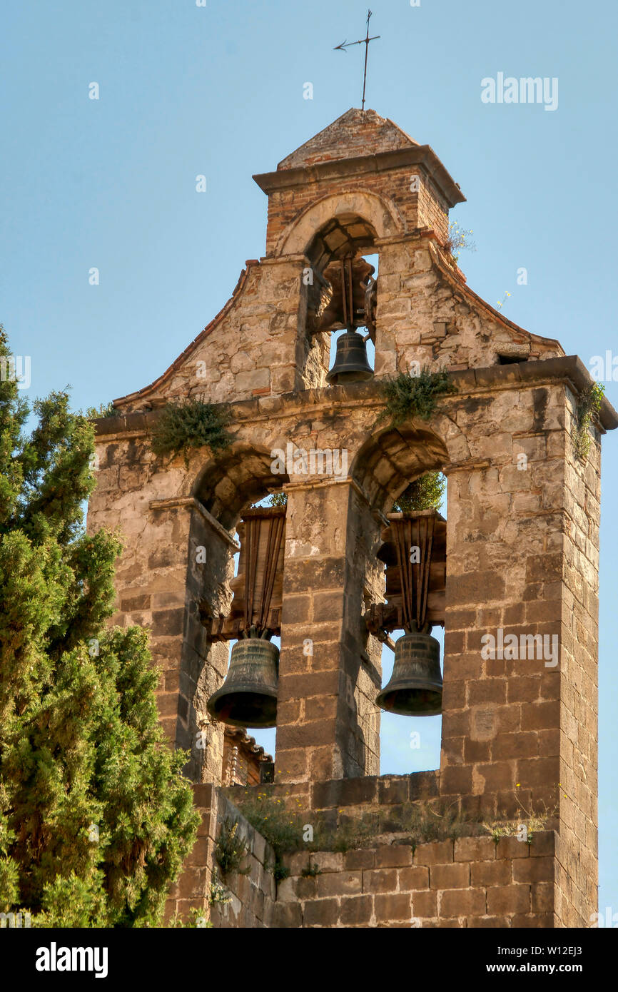 Old Bell Tower - Barcelona, Spain Stock Photo - Alamy