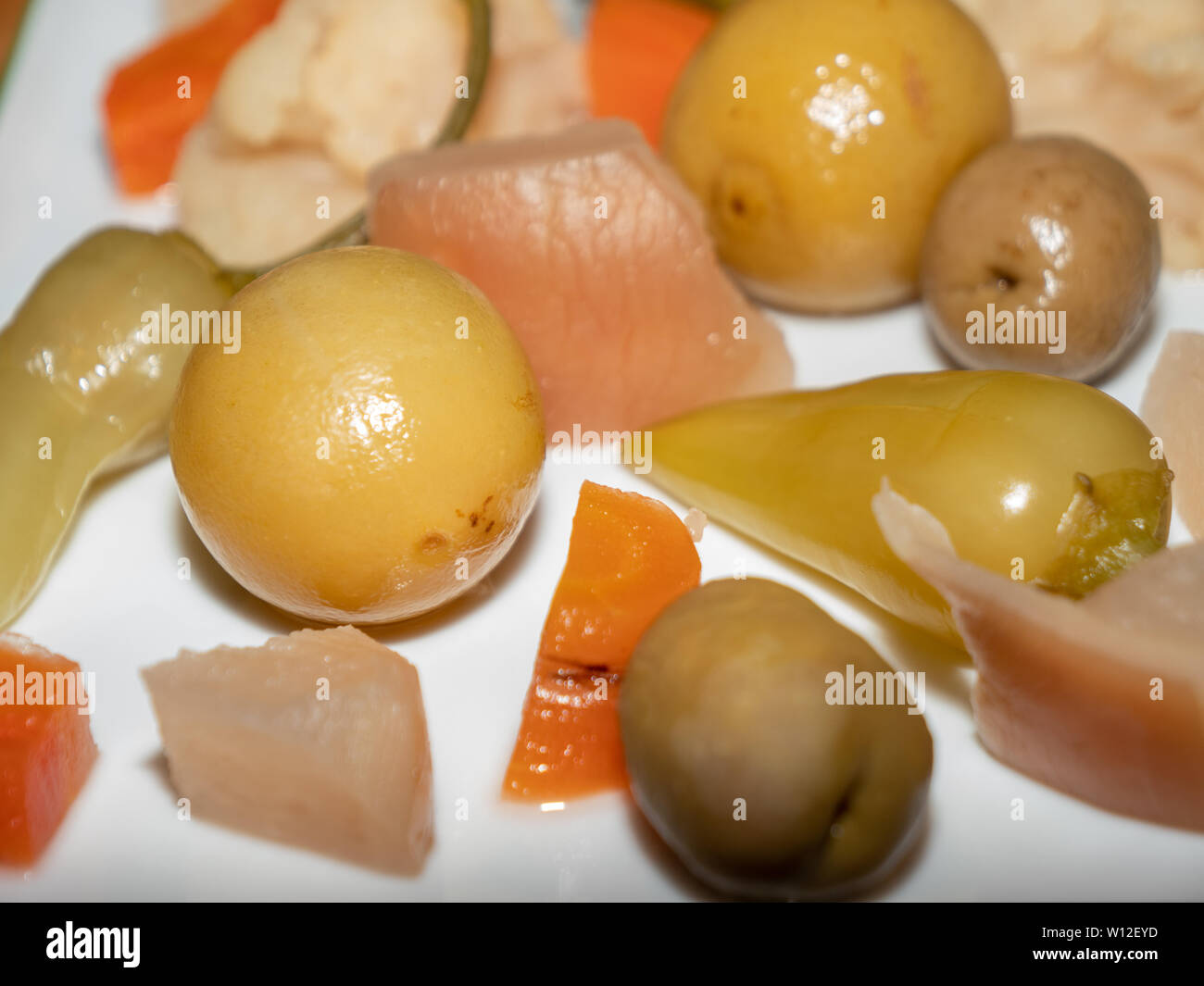 Assorted Spicy Turkish Pickles - Called Tursu - Lemon, Pepper, Olives ...