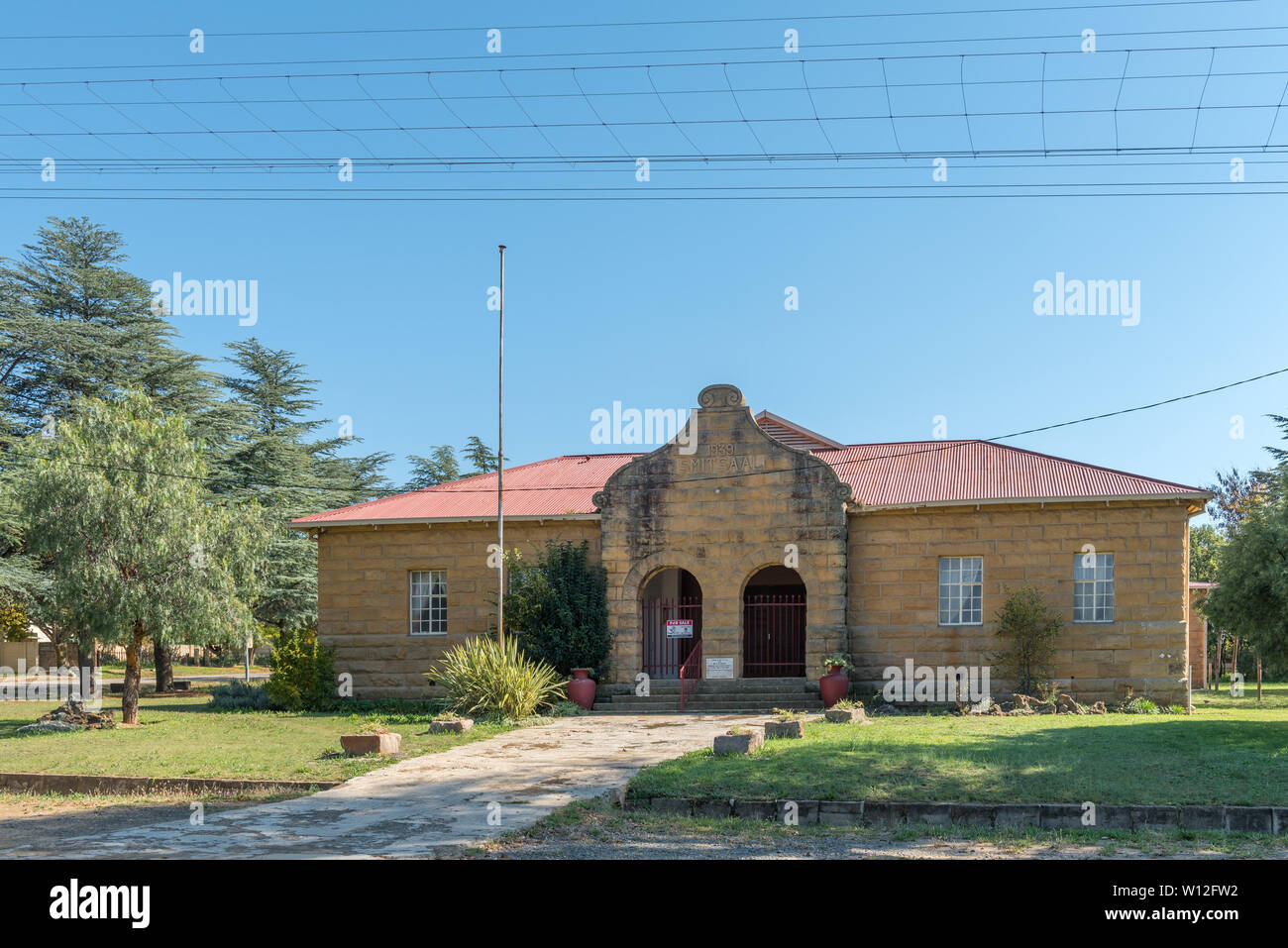 PAUL ROUX, SOUTH AFRICA, MAY 1, 2019: The Smit Hall, built from ...