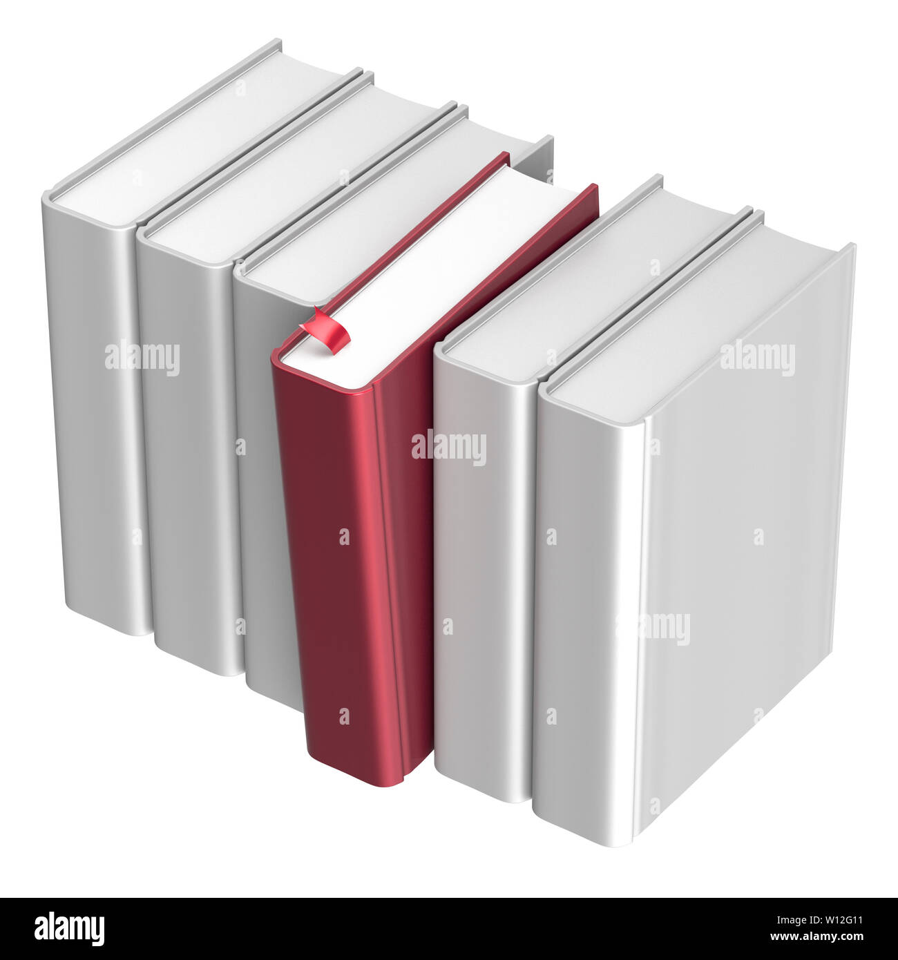 Red book choice from blank white row selecting take choosing answer ...