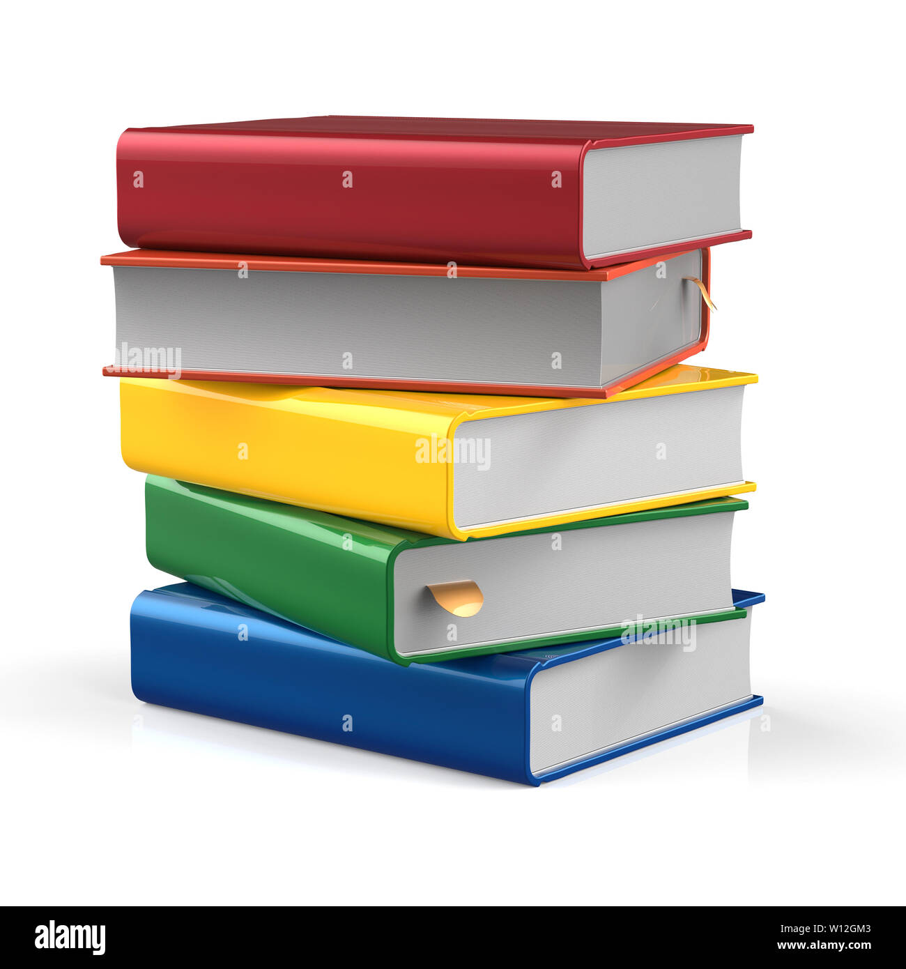 Books blank stack of book covers different colorful five textbook ...