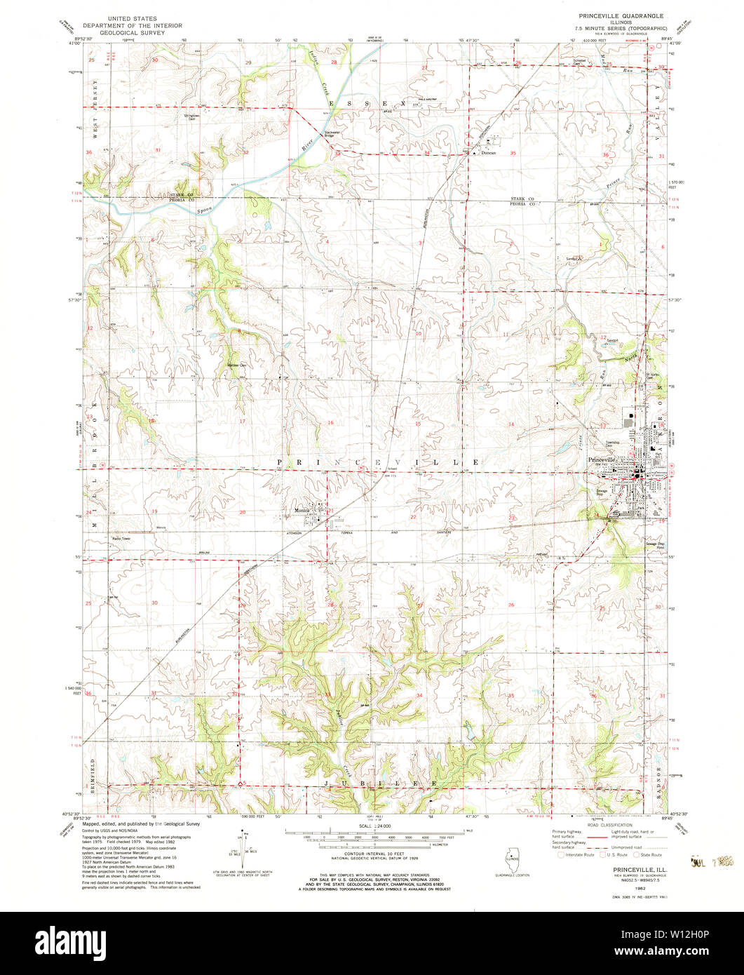 Map of princeville hi-res stock photography and images - Alamy