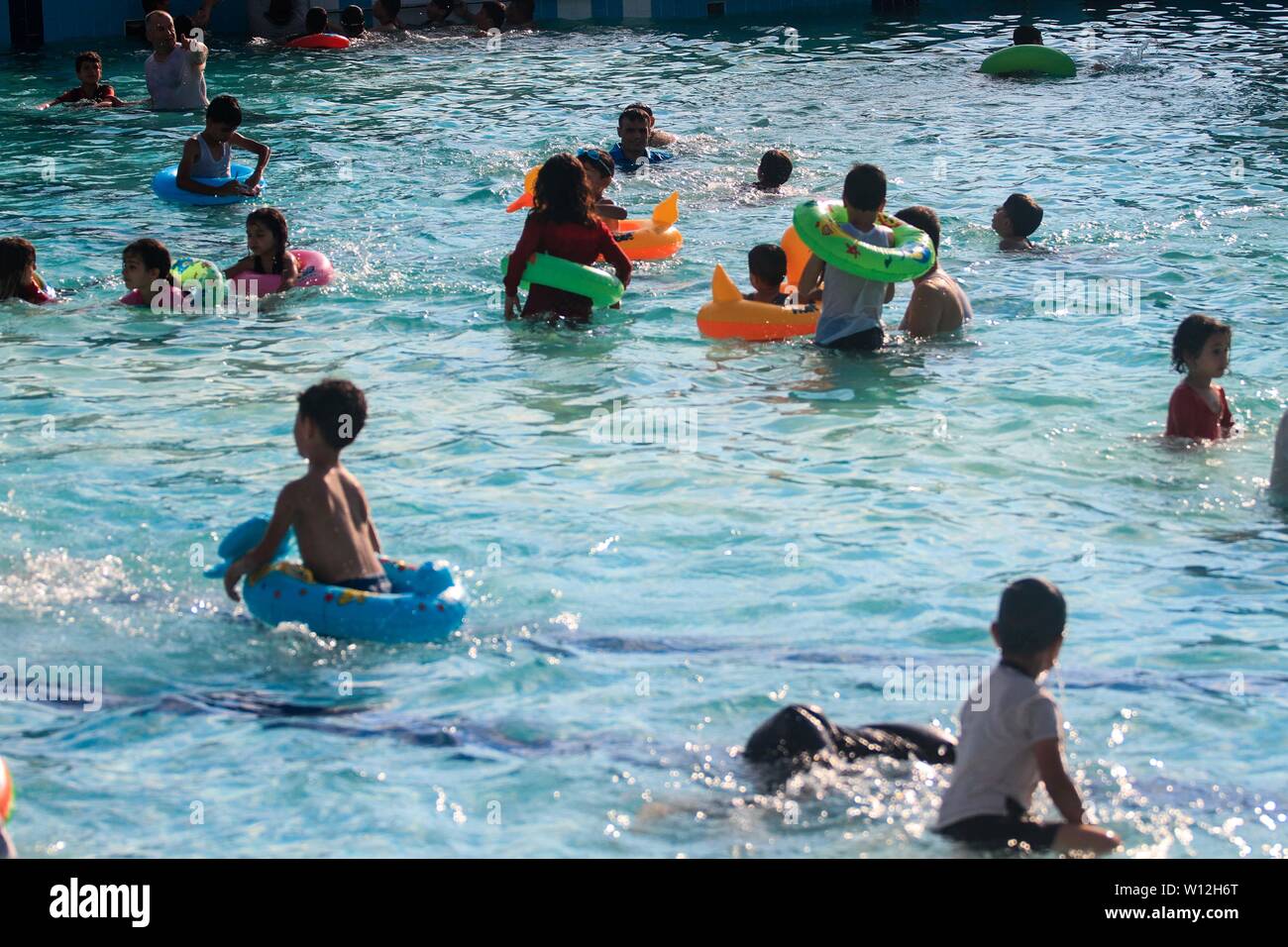 Gaza City, The Gaza Strip, Palestine. 29th June, 2019. Palestinian kids ...