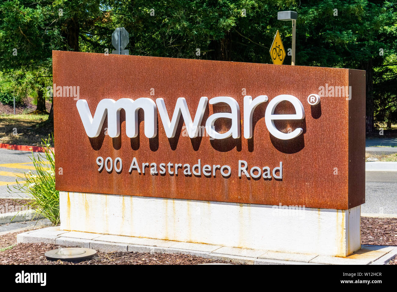 June 21, 2019 Palo Alto / CA / USA - Sign located at the entrance to ...
