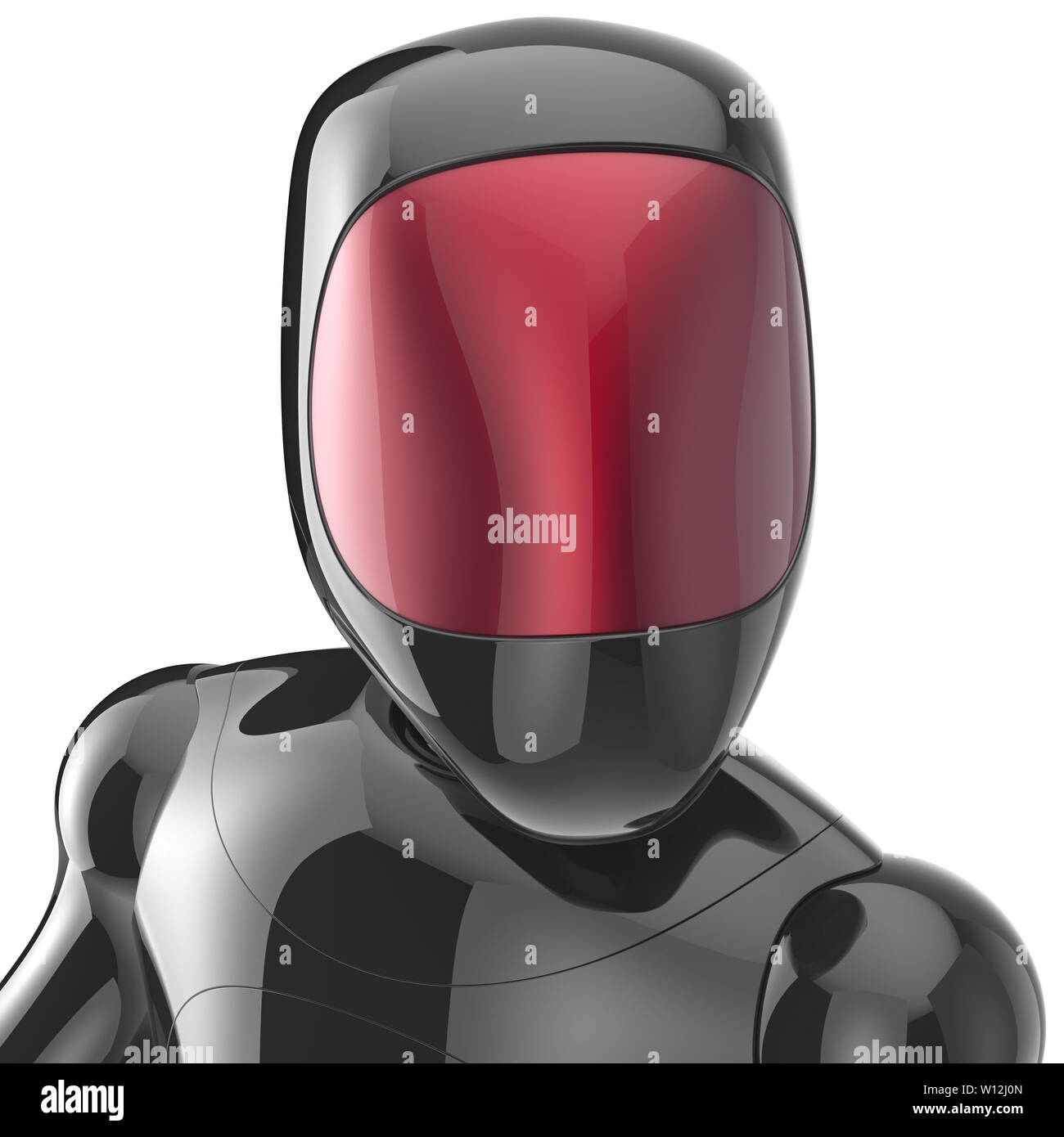 Black robot cyborg high tech bot android futuristic cyberspace ...