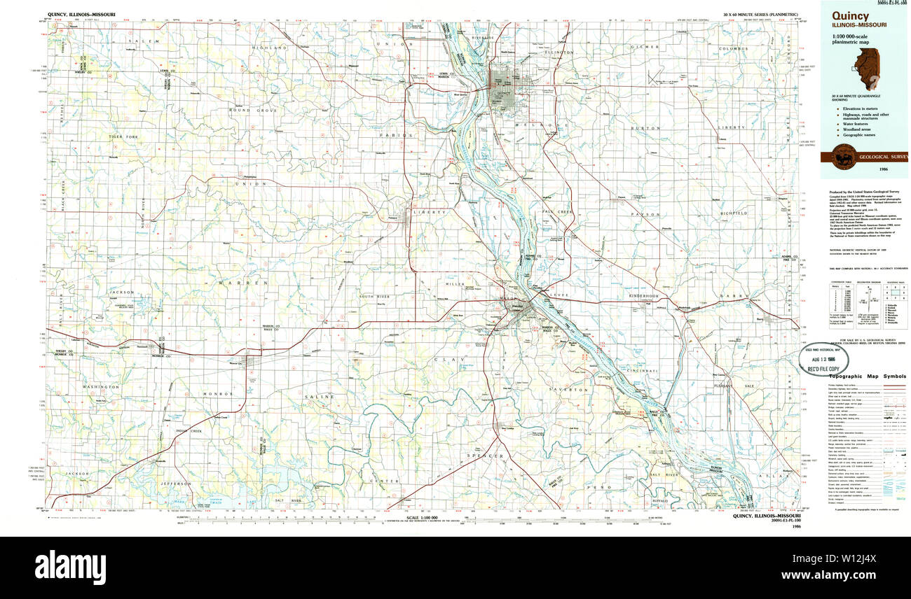 Map of quincy Cut Out Stock Images & Pictures - Alamy