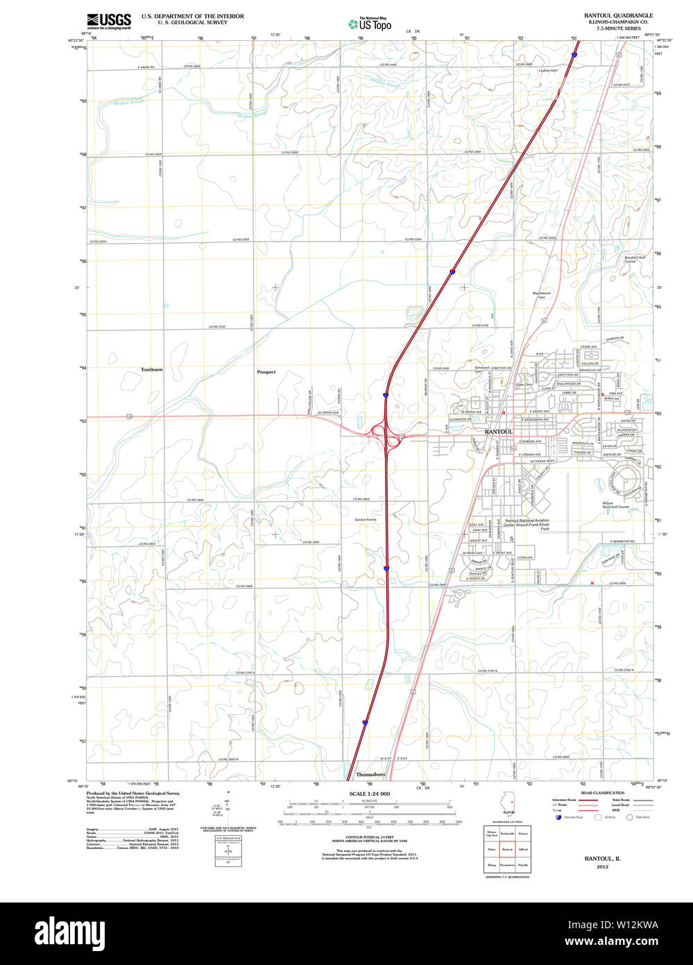 Rantoul illinois map hi-res stock photography and images - Alamy