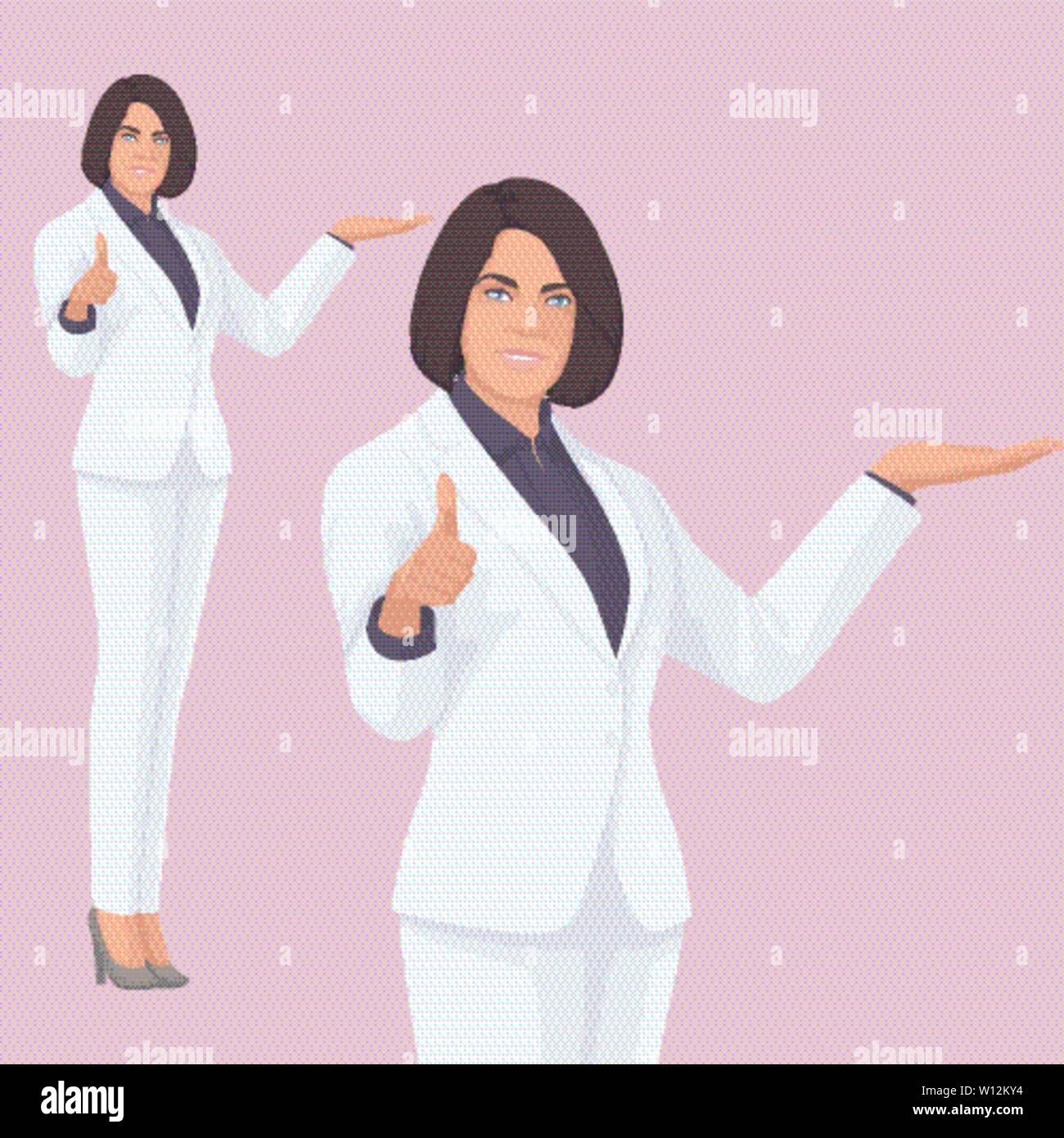 Woman young smile hand Stock Vector Images - Alamy