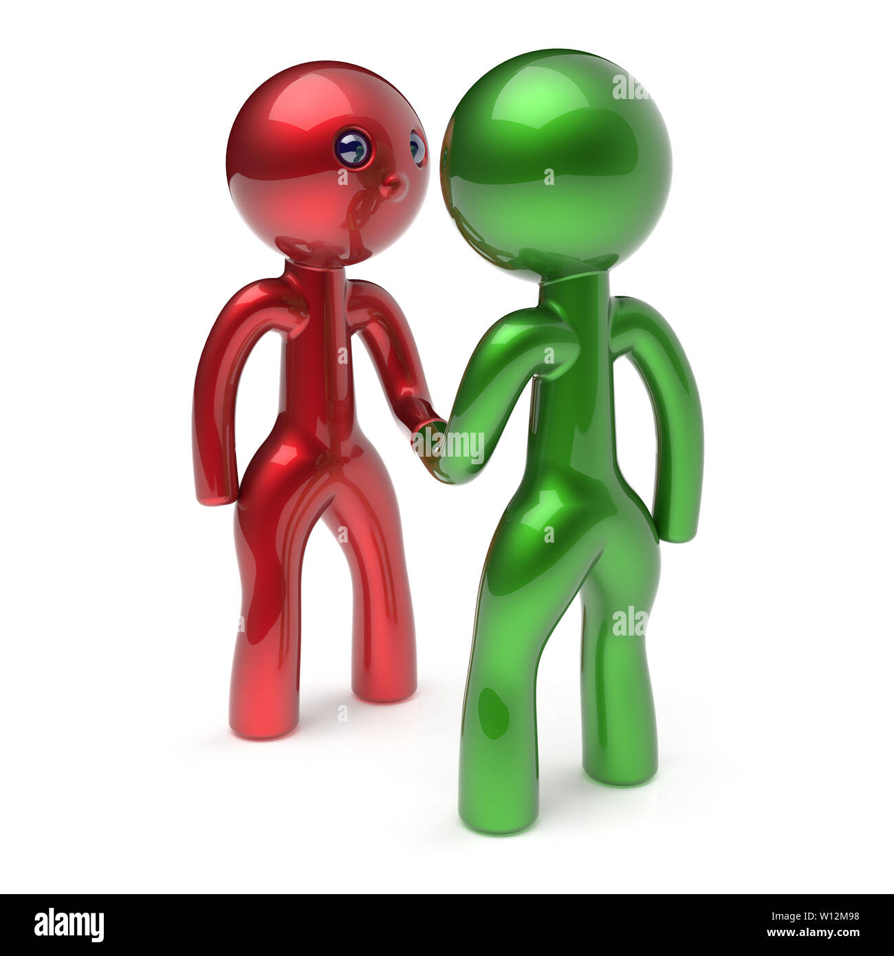 Cartoon people different men handshake hi-res stock photography and ...