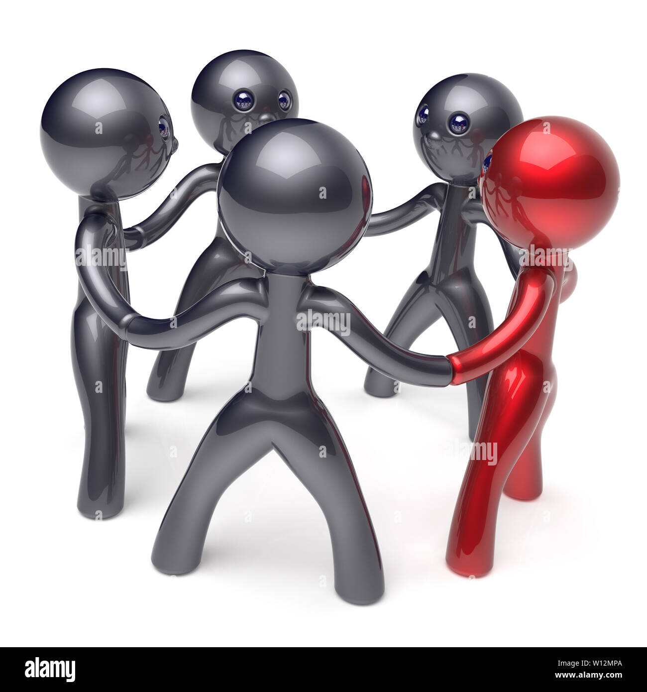 Leadership man teamwork circle people social network individuality ...