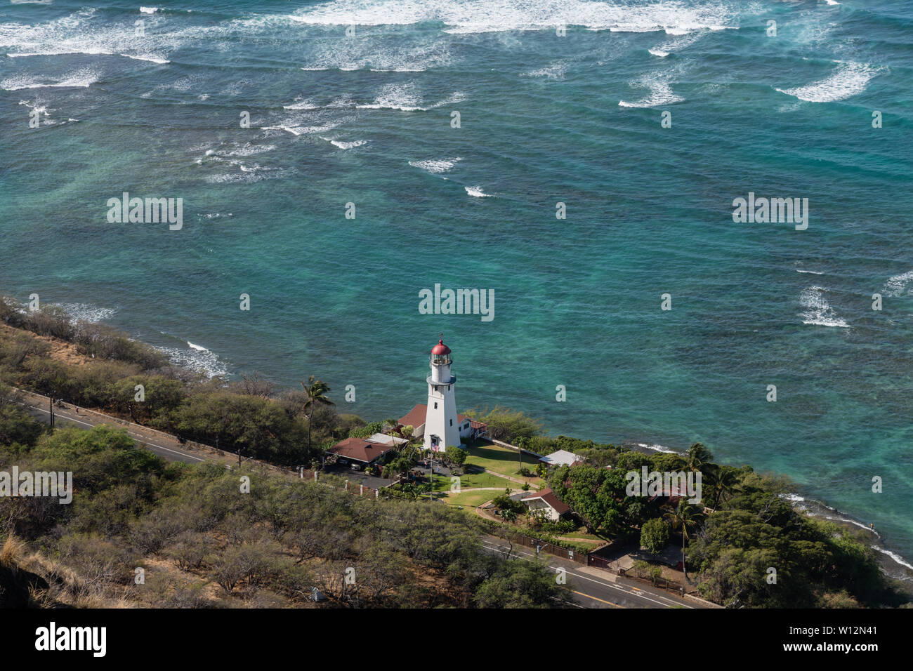 Diamond Head Lighthouse Oahu Hawaii High Resolution Stock Photography ...