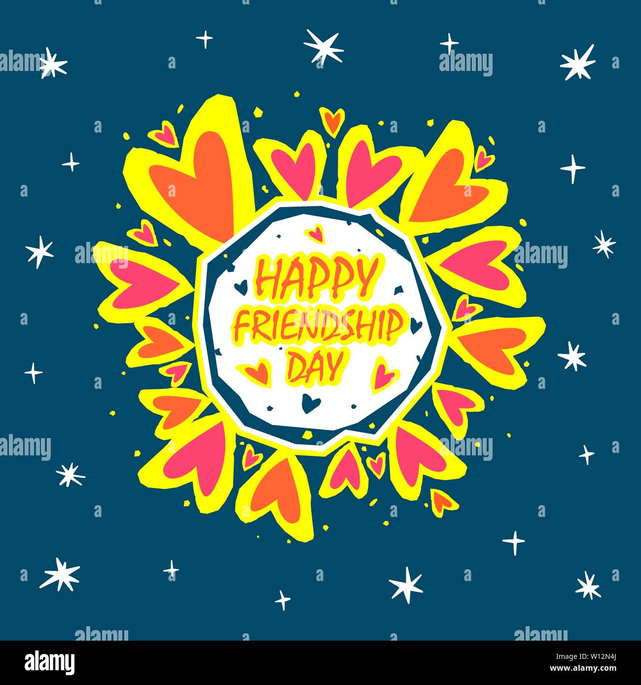 Happy friendship day abstract background. Greeting card design for ...