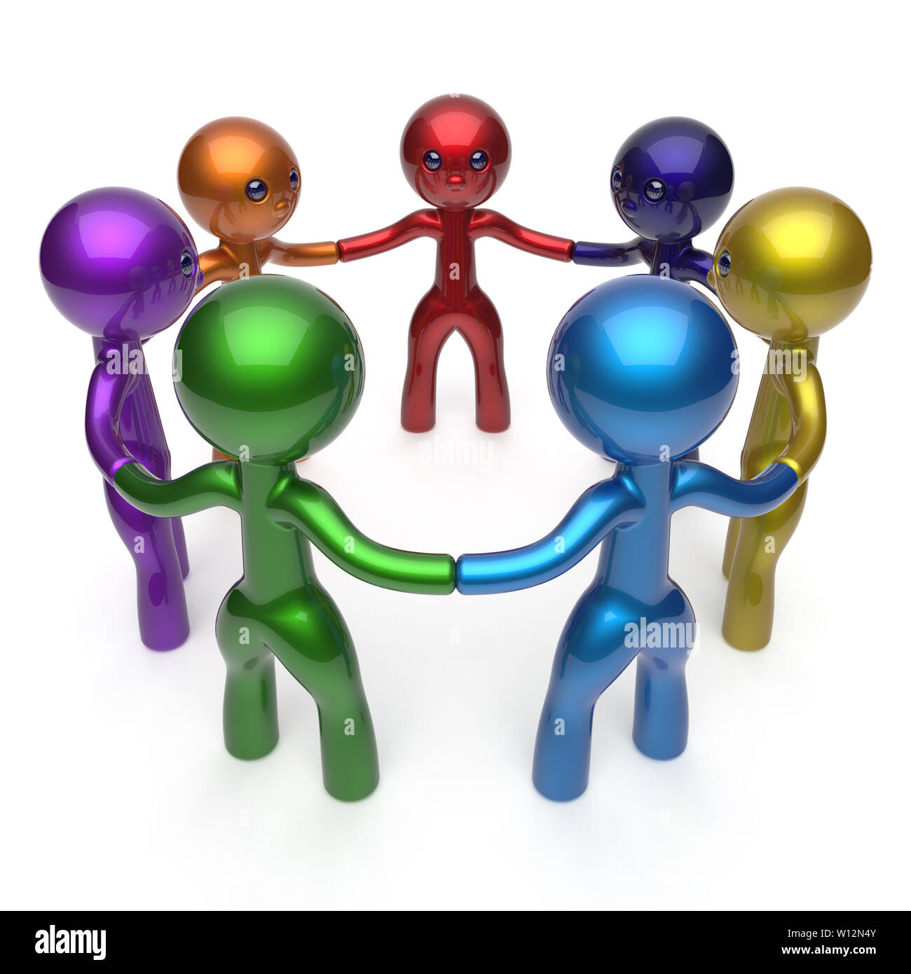 Cartoon people different men handshake hi-res stock photography and ...