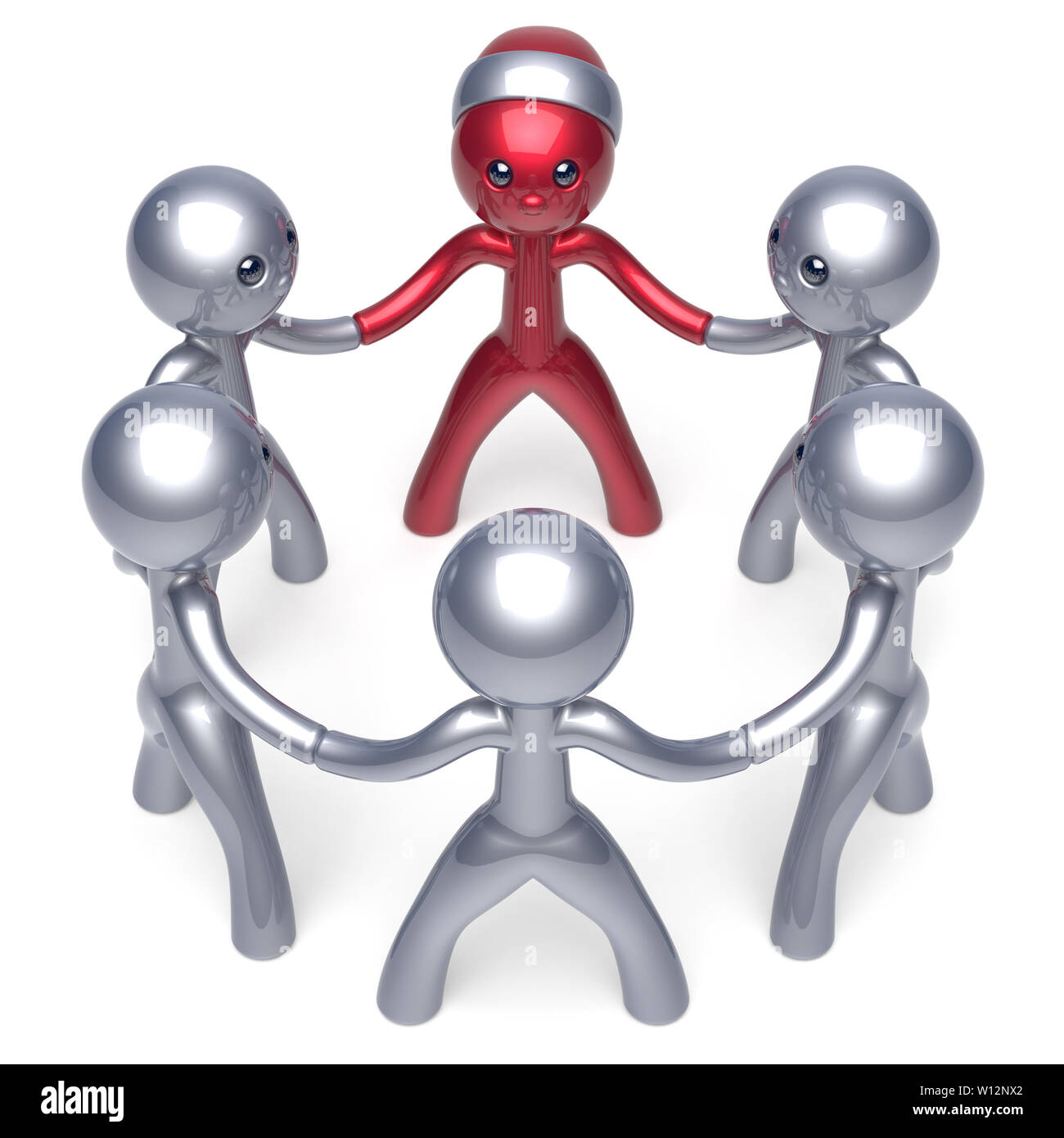 Christmas leadership Santa hat man character stylized New Year's Eve ...