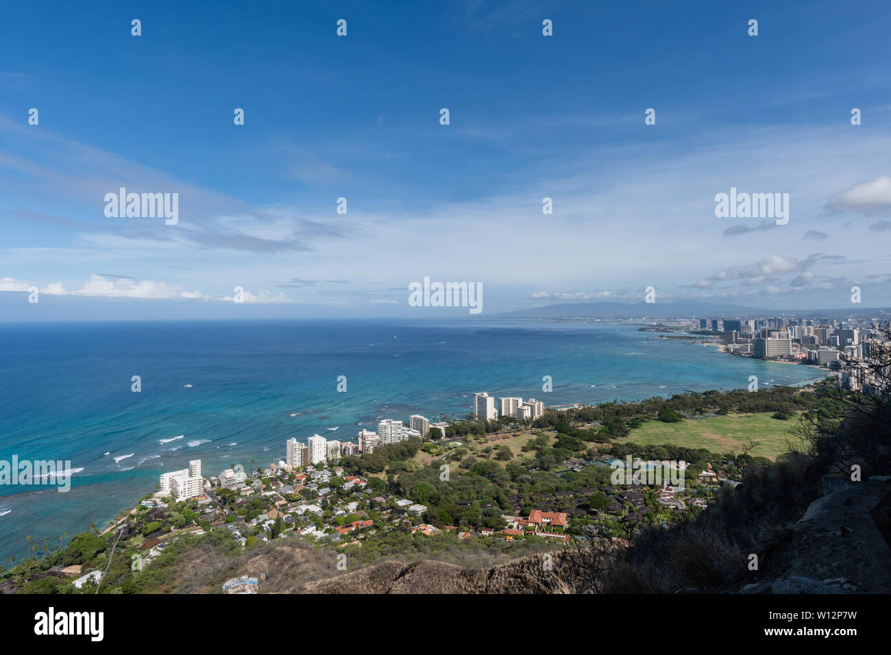 Aerial view urban honolulu hi-res stock photography and images - Alamy