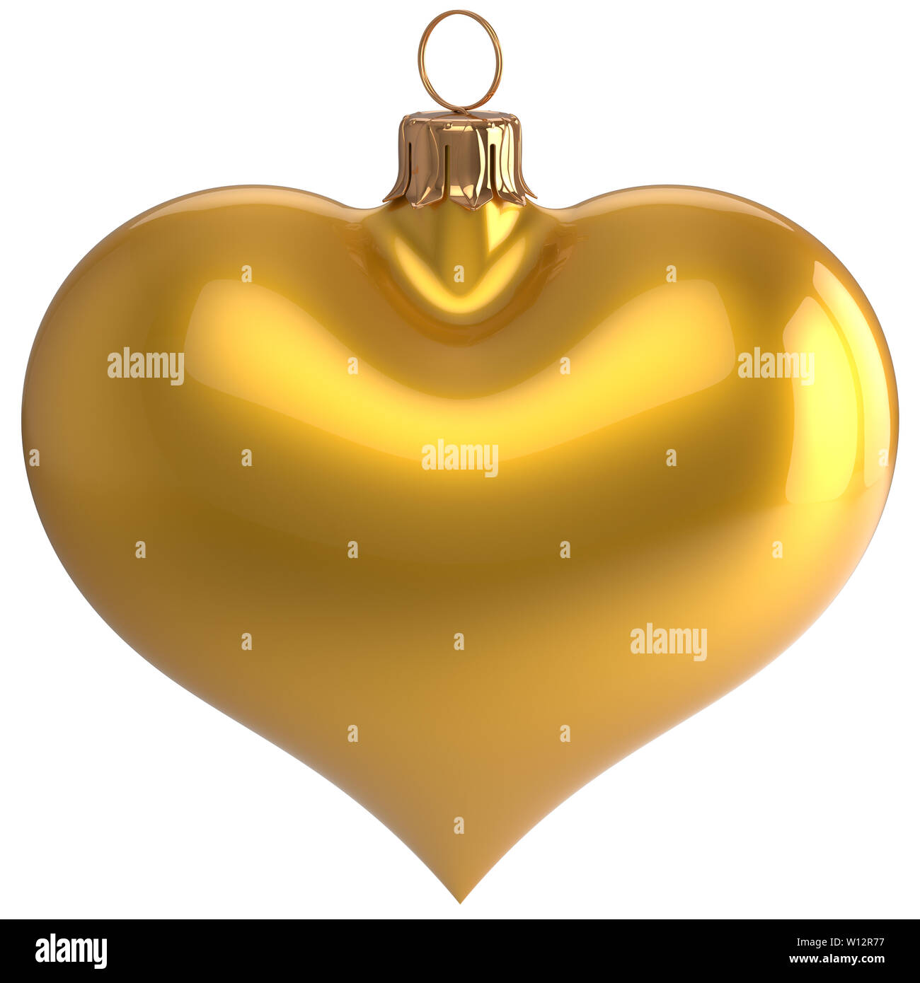 Heart shape Christmas ball New Year's Eve love bauble decoration yellow ...