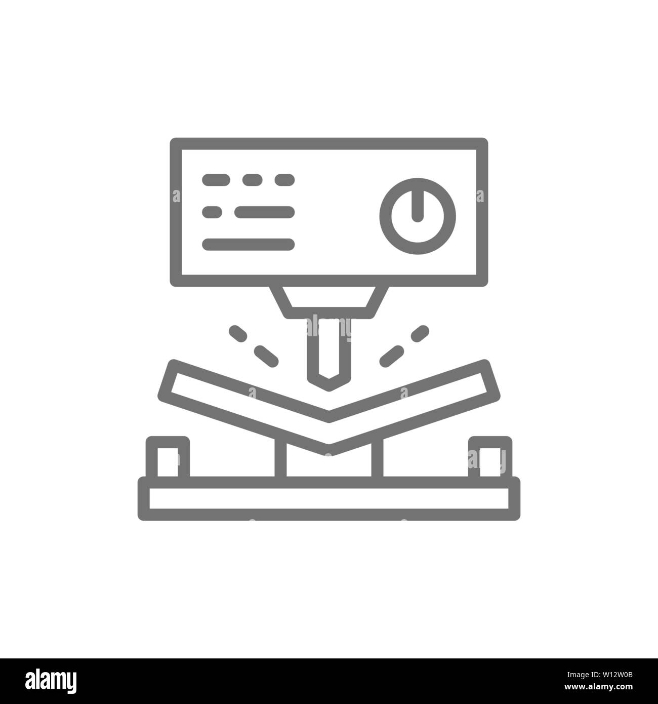 Bending press Stock Vector Images - Alamy