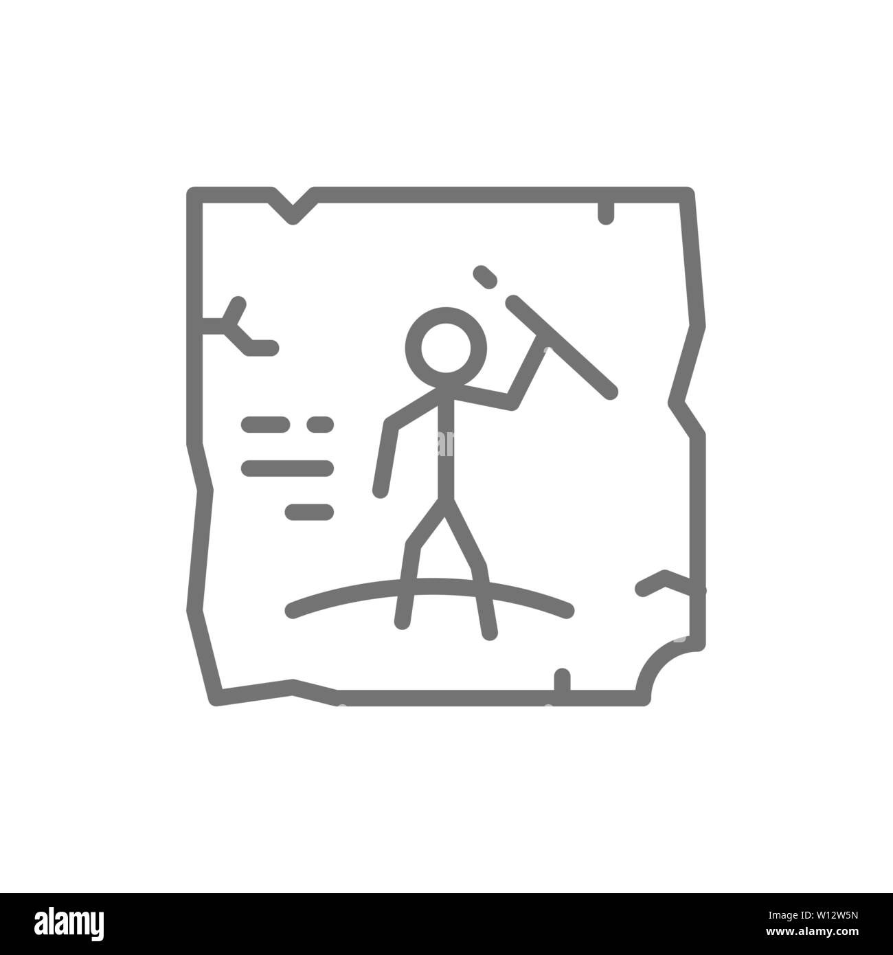 Wall rock painting Black and White Stock Photos & Images - Alamy