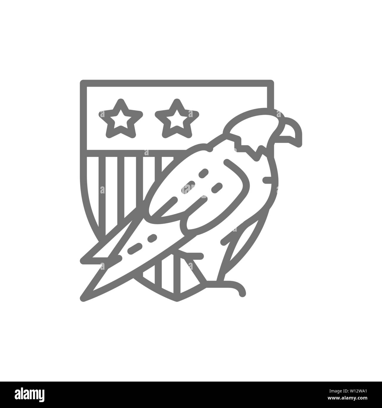 One line eagle design Stock Vector Images - Alamy