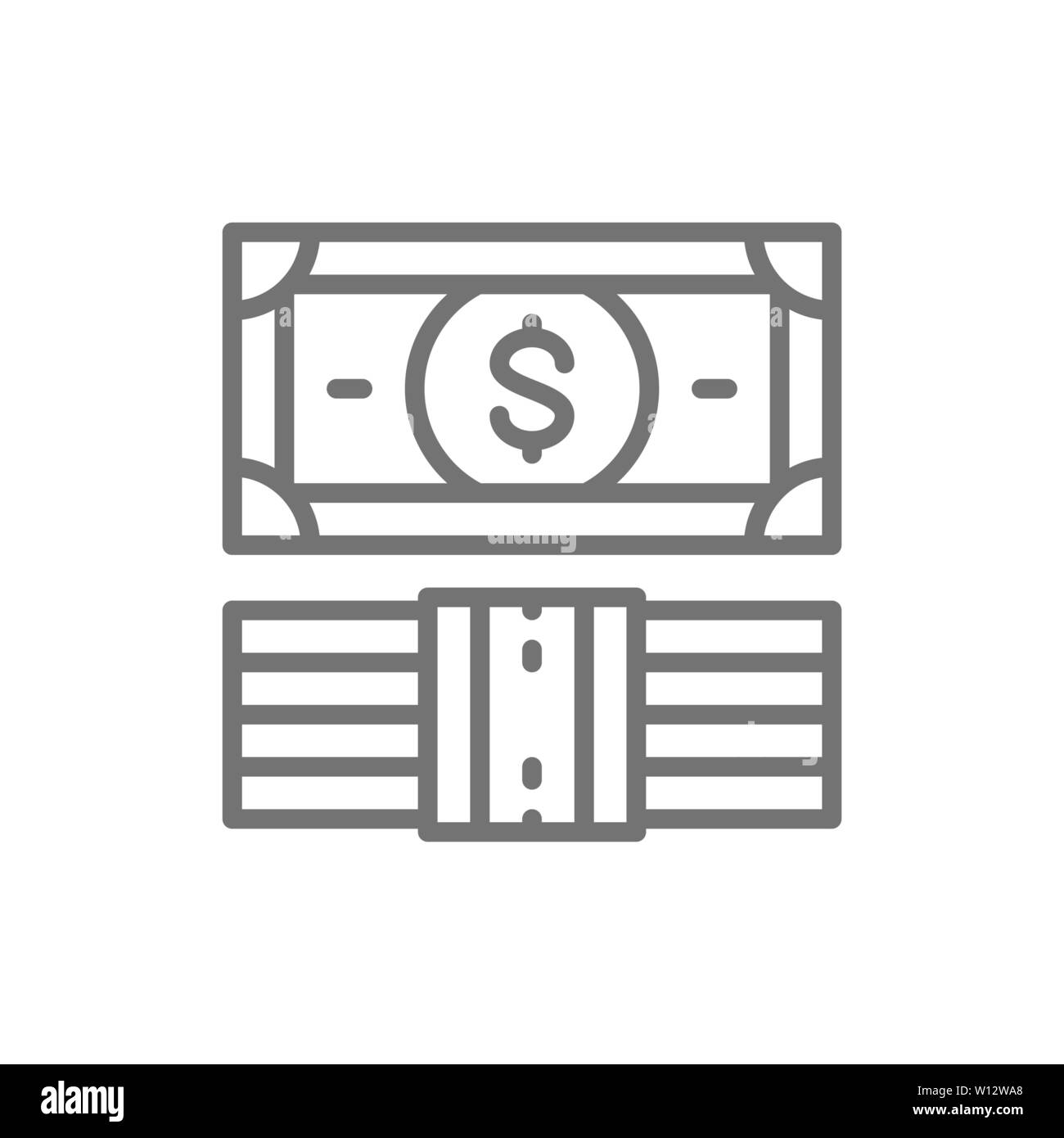 Banknotes pack Black and White Stock Photos & Images - Alamy