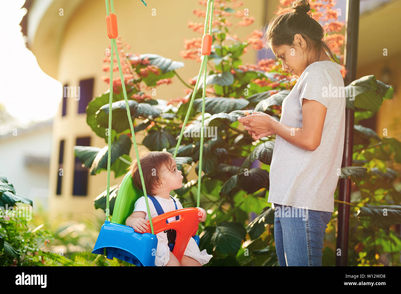 Baby girl outside hi-res stock photography and images - Alamy