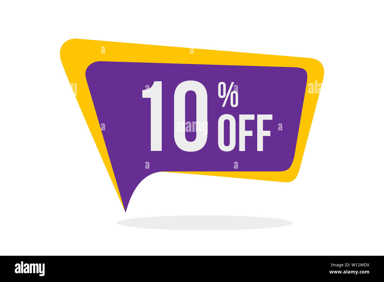 Modern Style Sale Discount Tags Vector 10% Off Promotion Badges ...