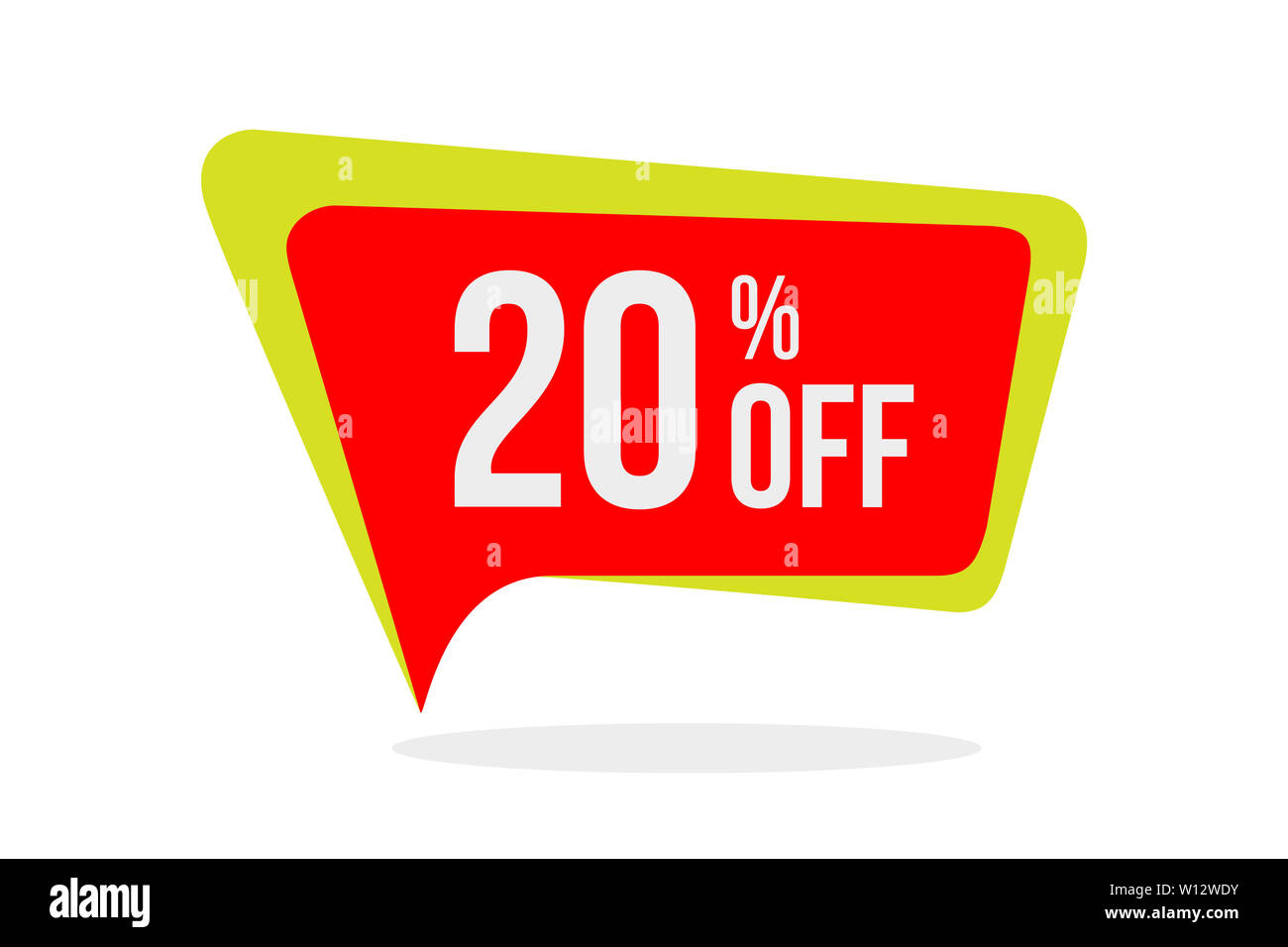 Modern Style Sale Discount Tags Vector 20% Off Promotion Badges ...