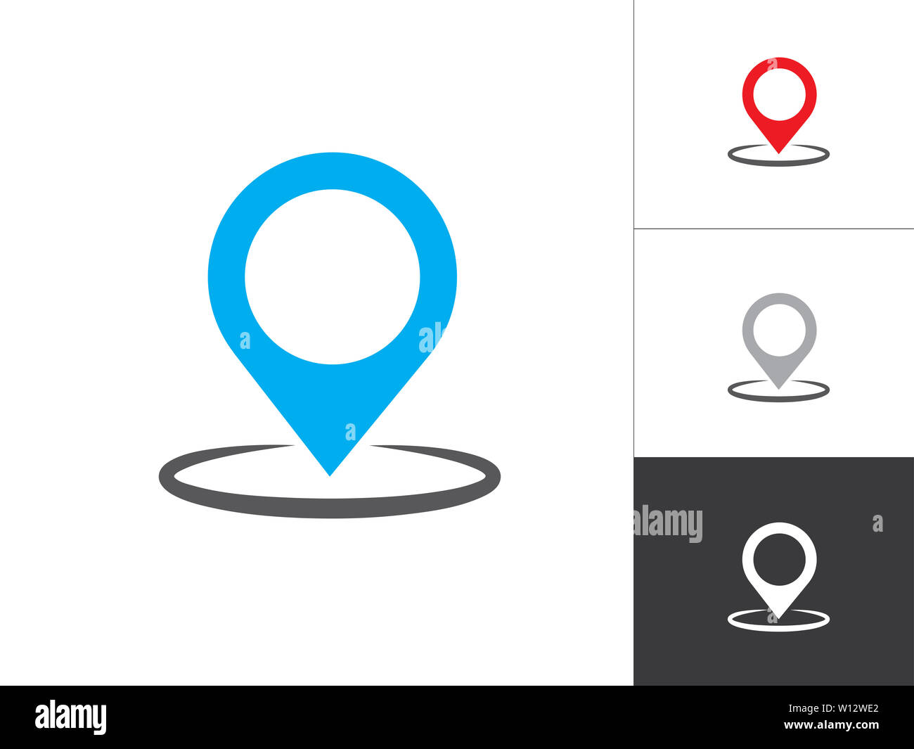 GPS Marker Isolated Vector Illustration Icon. Map Pin Concept Symbol ...